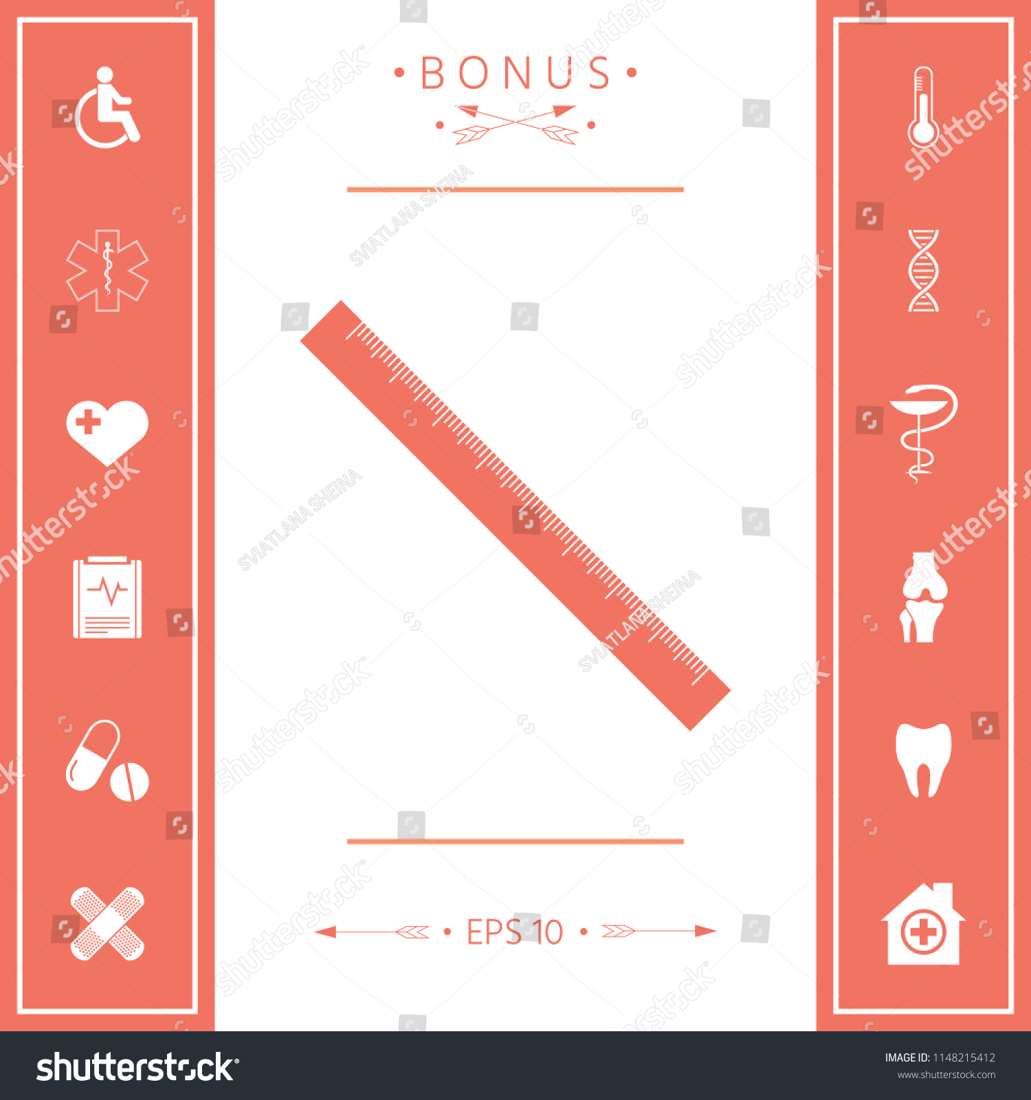 Long Ruler Icon Stock Vector (Royalty Free) 1148215412 | Shutterstock