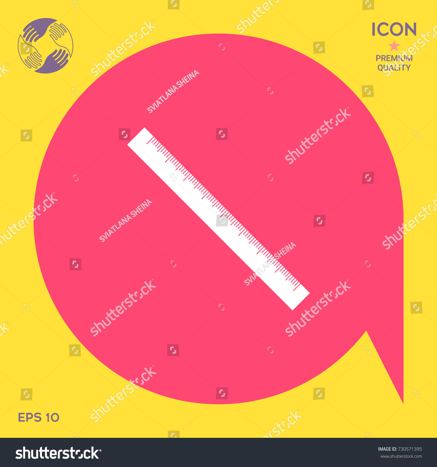 Long Ruler Icon Stock Vector (Royalty Free) 730571395