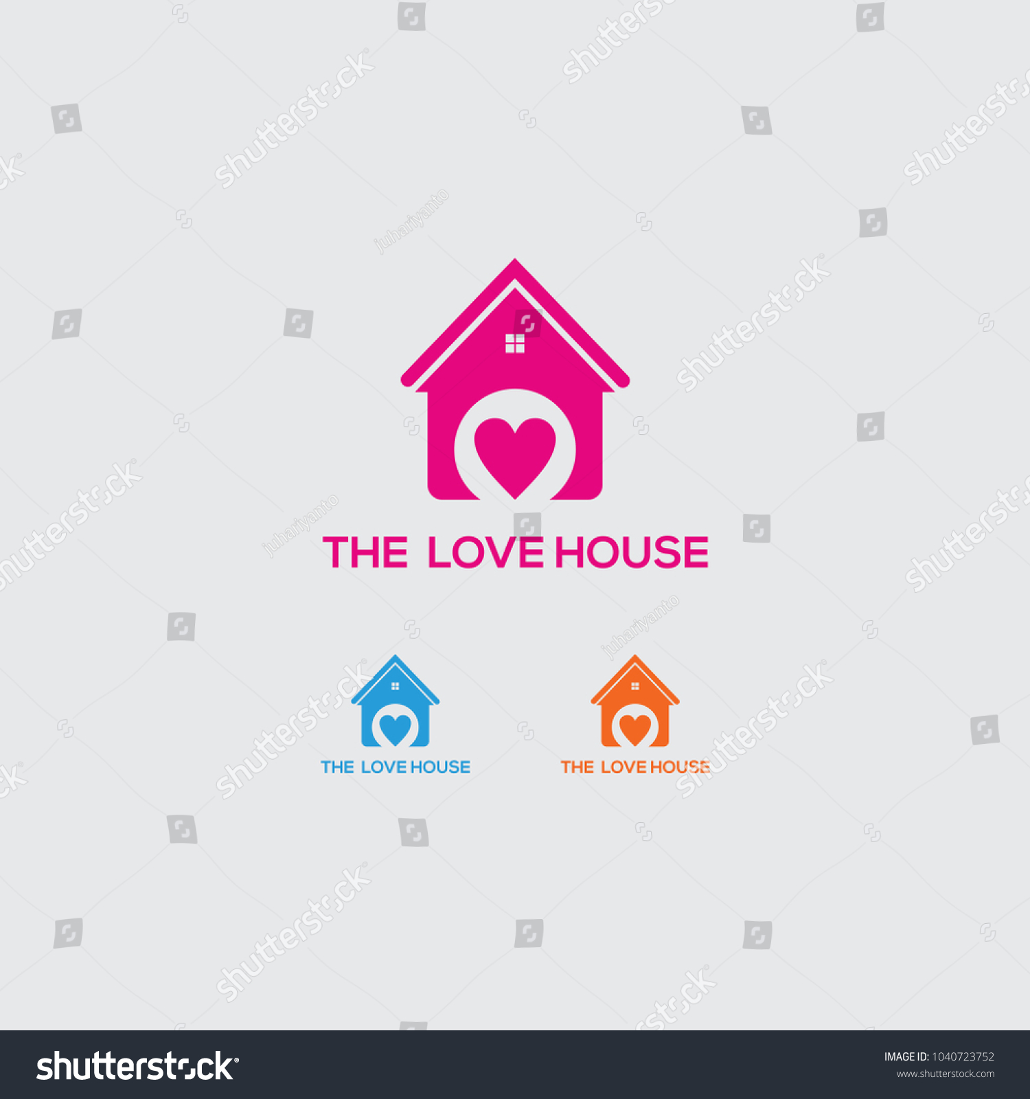 Love House Vector Stock Vector (Royalty Free) 1040723752 | Shutterstock