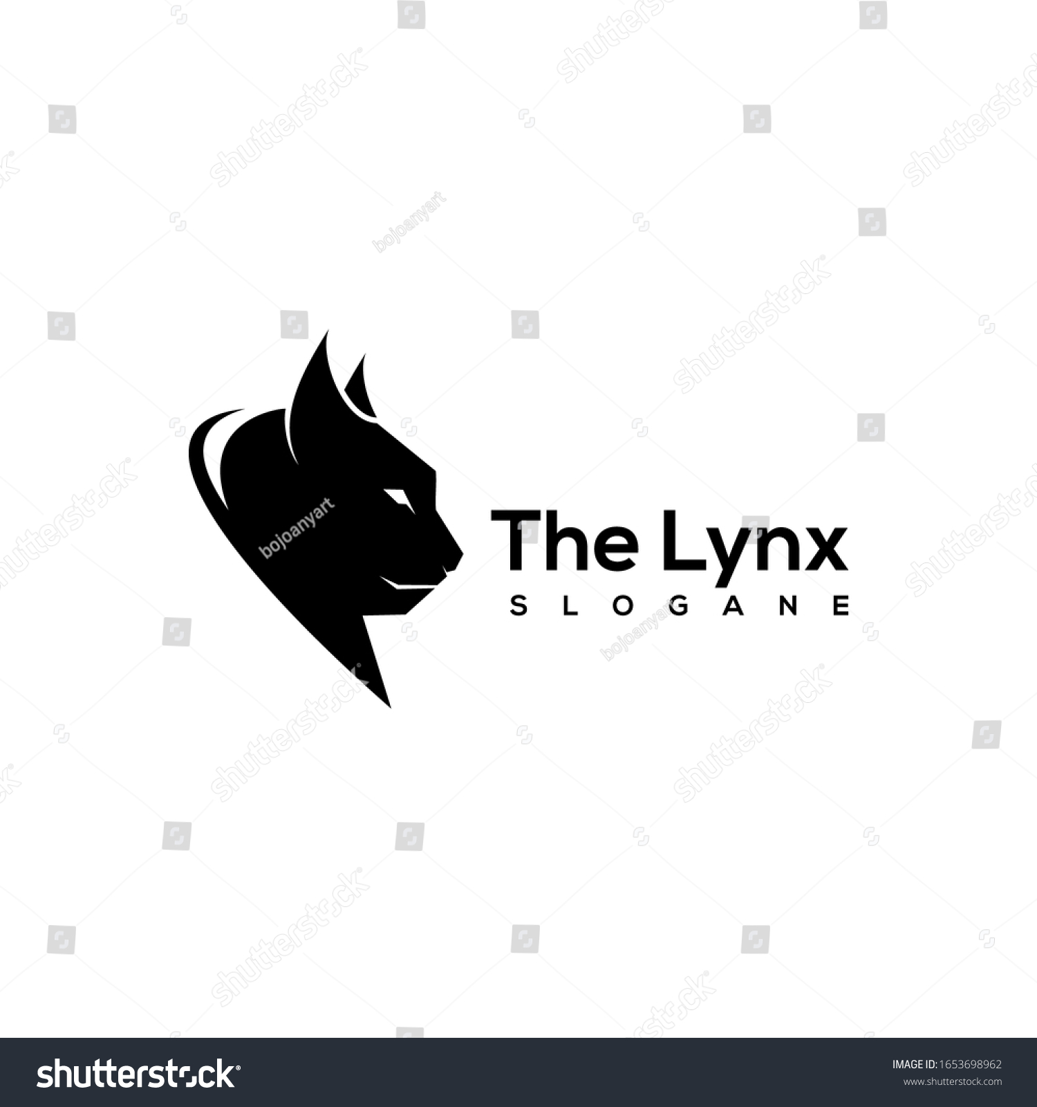 Lynx Logo Design Vector Stock Vector (Royalty Free) 1653698962