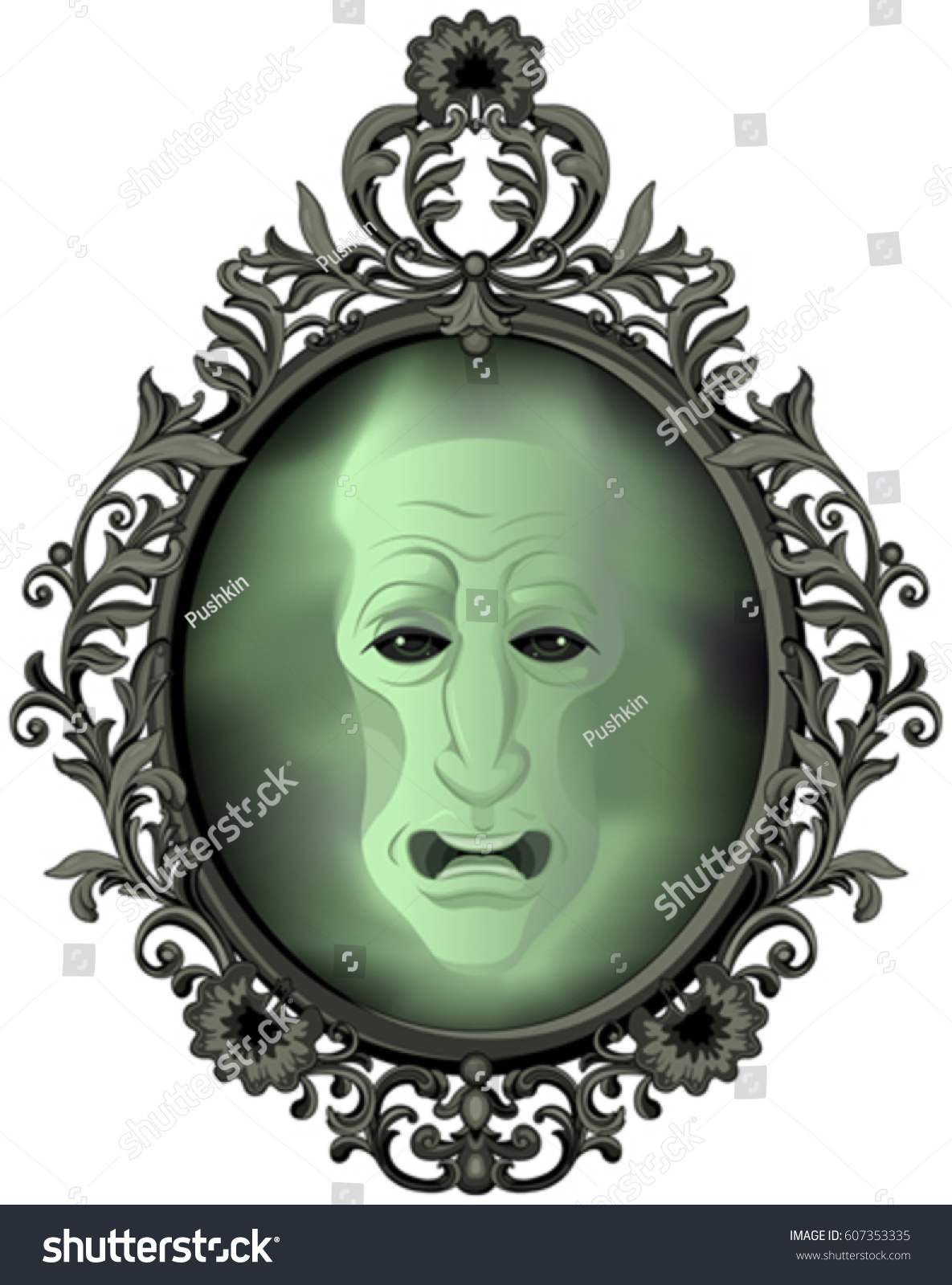 Magic Mirror On Wall Stock Vector (Royalty Free) 607353335