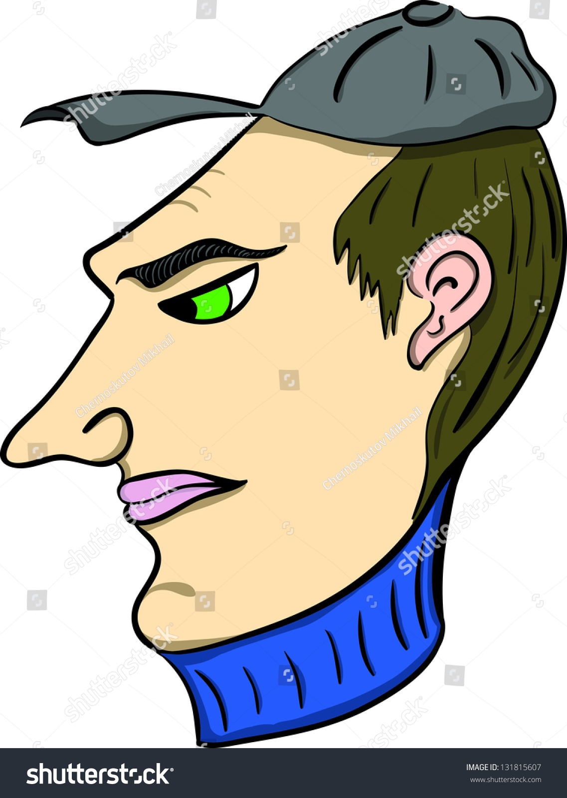 Man Cap Stock Vector (Royalty Free) 131815607 | Shutterstock