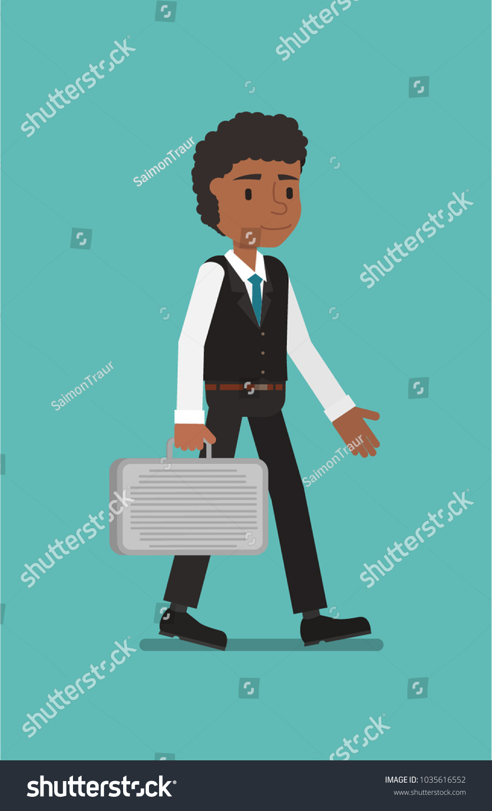 Manager Walking Vector Illustration Suitable Animation Stock Vector ...