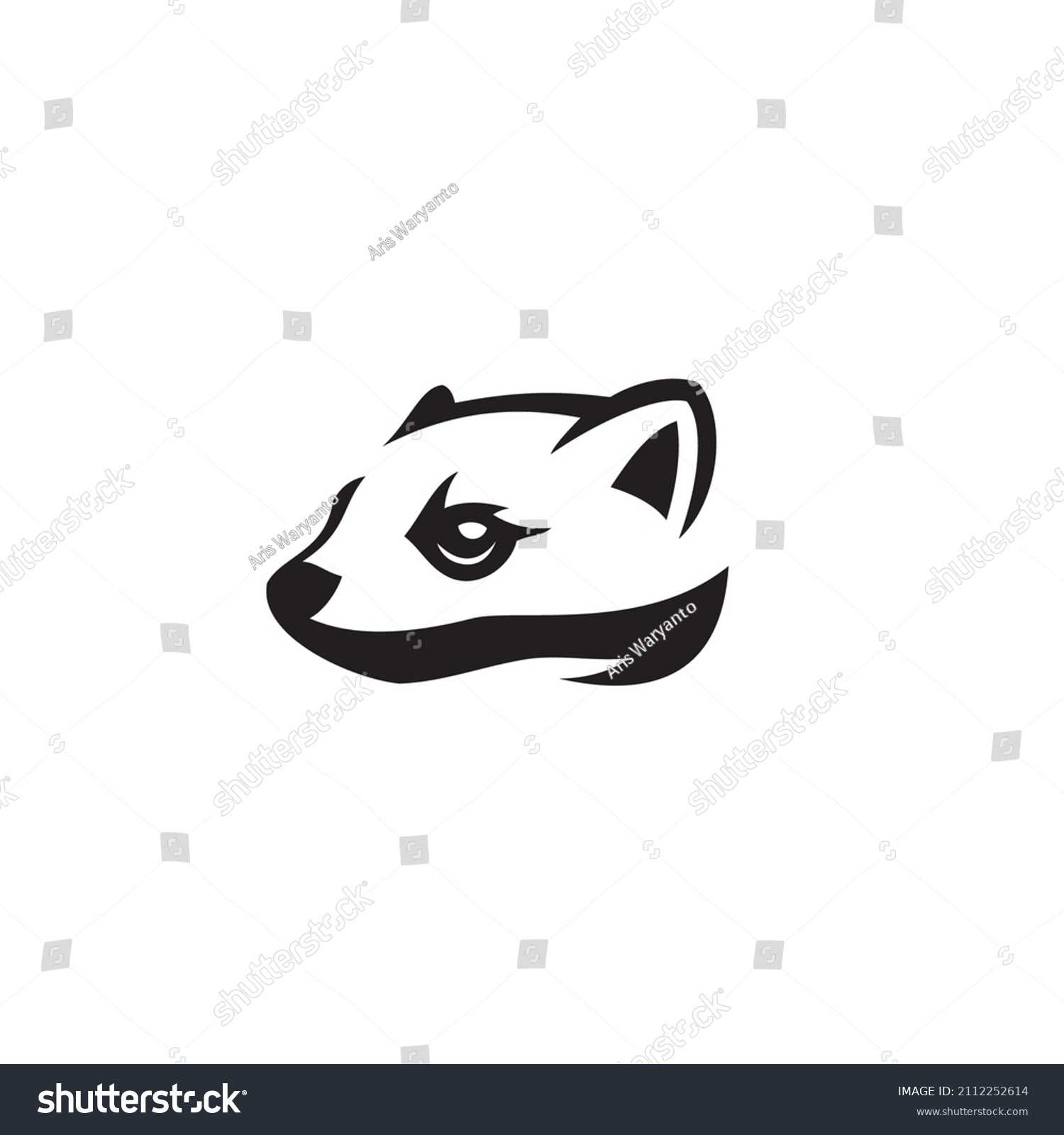 Marten Head Vector Design Stock Vector (Royalty Free) 2112252614 ...