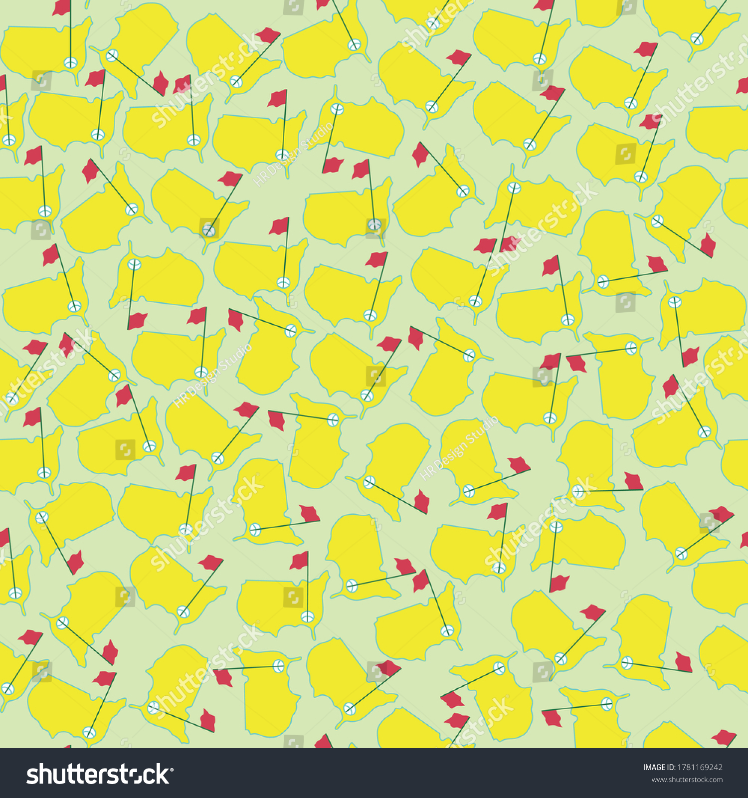 Masters Augusta Ga Pattern Seamless Vector Stock Vector (Royalty Free ...