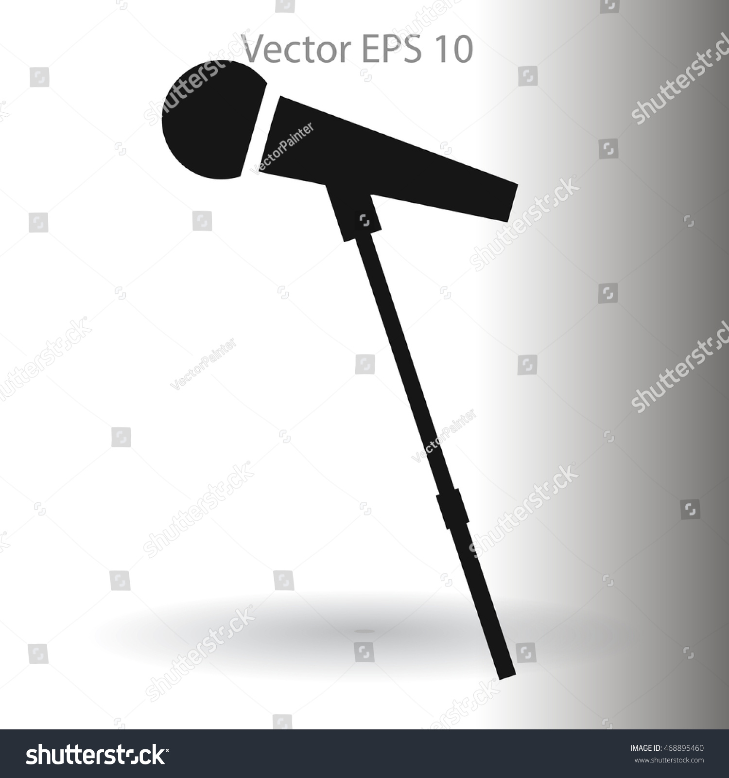 Microphone Front Vector Stock Vector (Royalty Free) 468895460