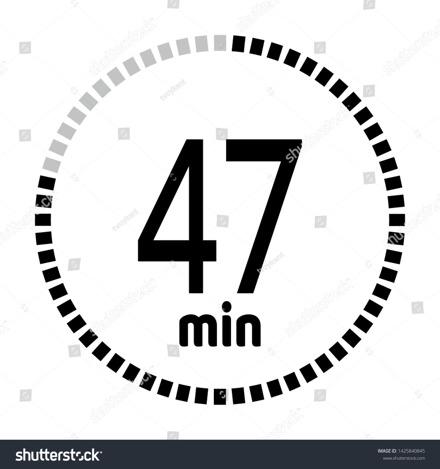 47 Minutes Countdown Timer Digital Counter: เวกเตอร์สต็อก (ปลอดค่า ...