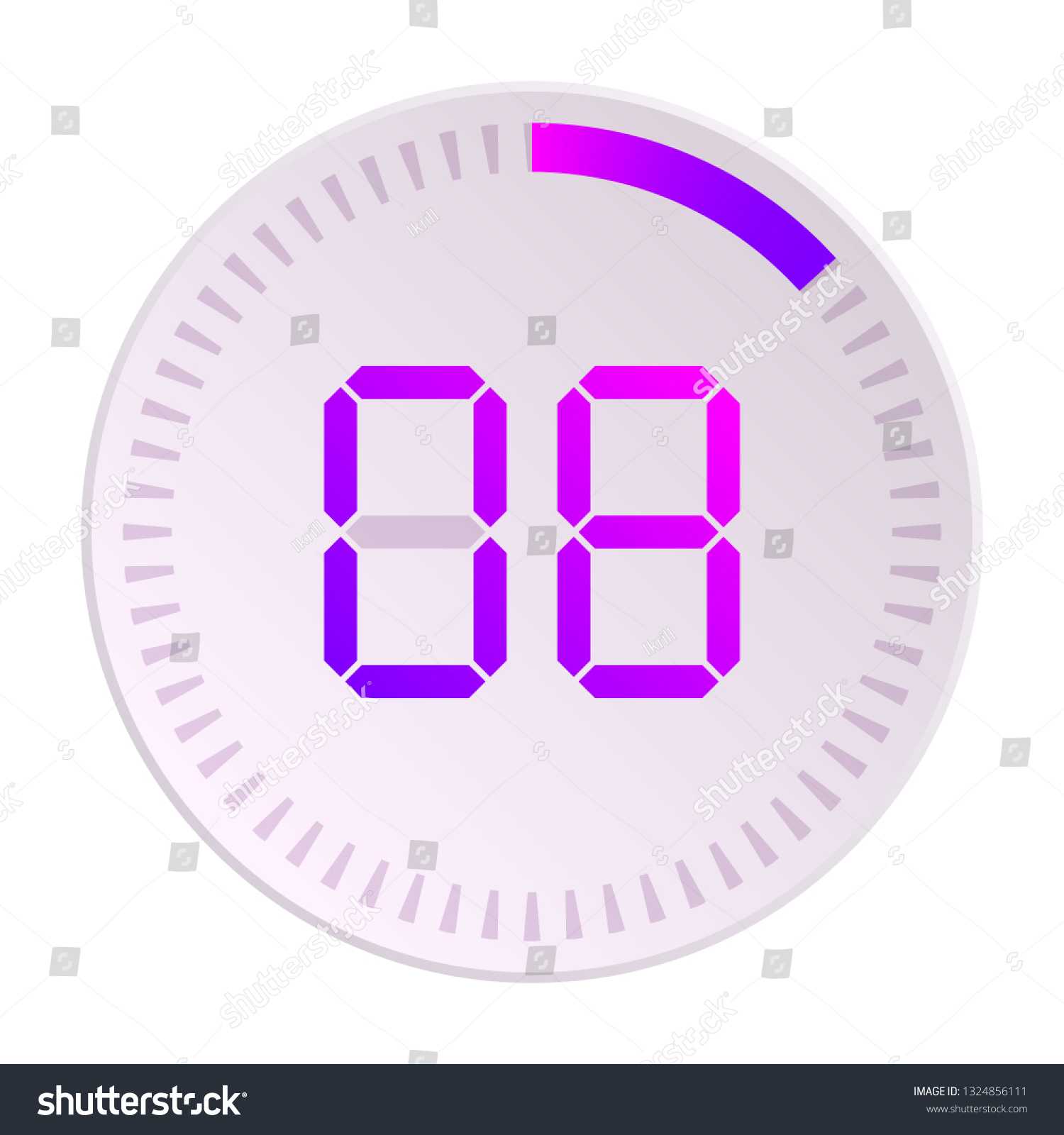 8 Minutes Stopwatch Vector Icon Digital Stock Vector (Royalty Free ...