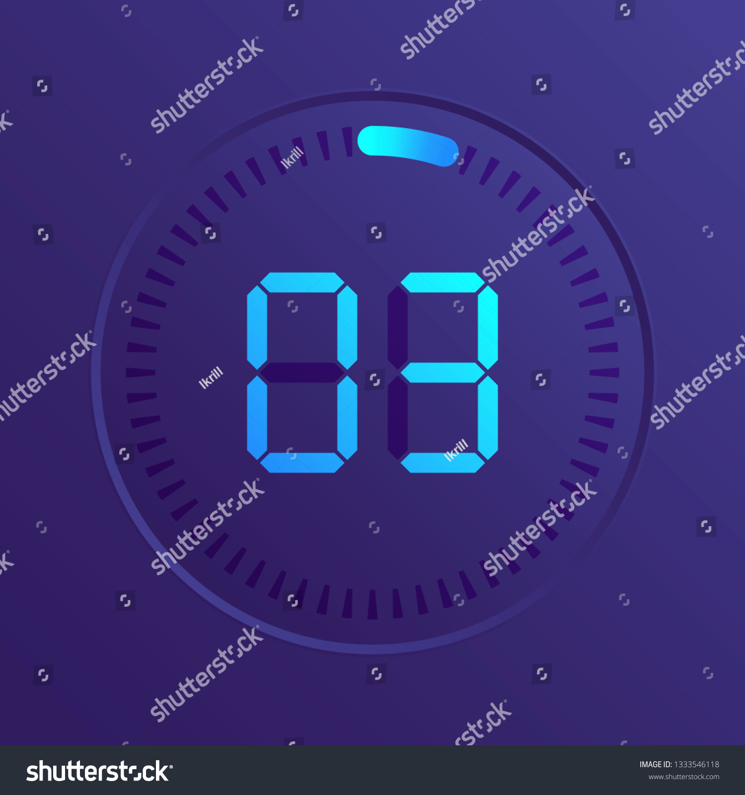 3 Minutes Stopwatch Vector Icon Digital Stock Vector (Royalty Free ...