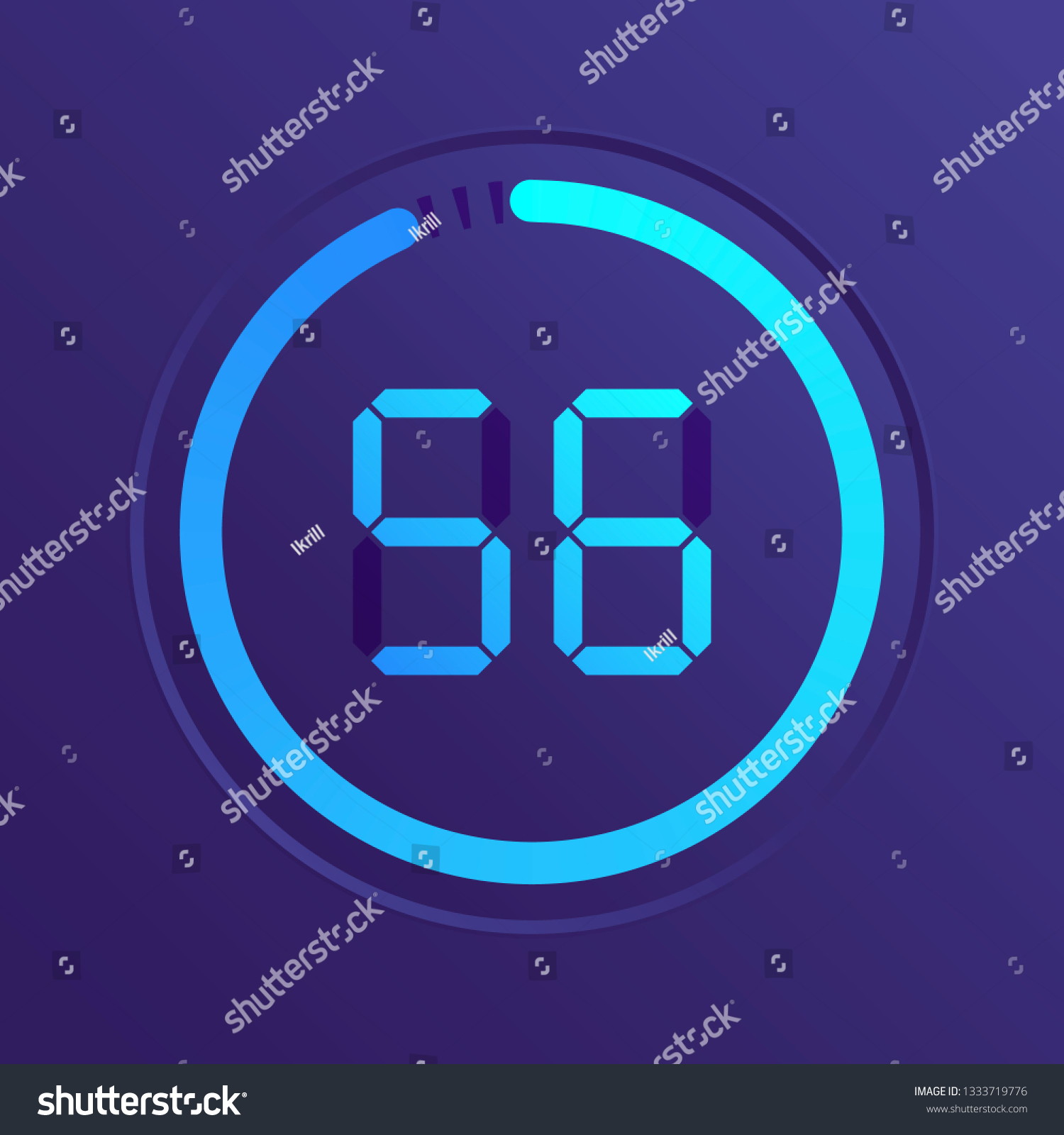 56 Minutes Stopwatch Vector Icon Digital Stock Vector (Royalty Free ...