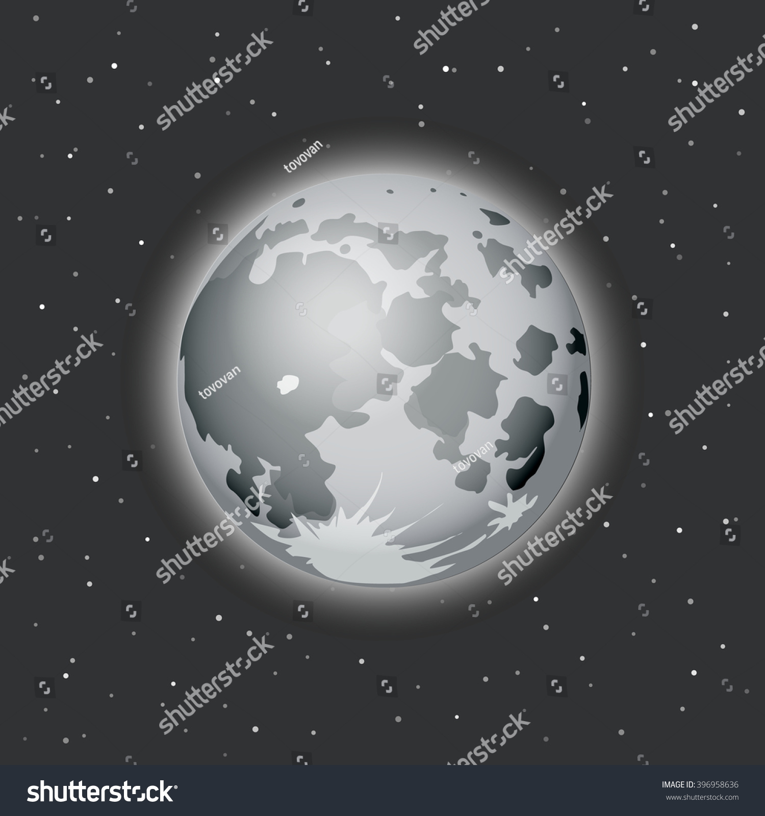 La luna en la ilustración del: vector de stock (libre de regalías ...