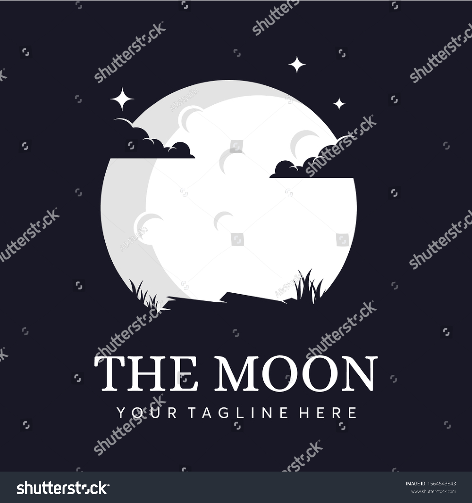 Moon Logo Design Template Stock Vector (Royalty Free) 1564543843 ...