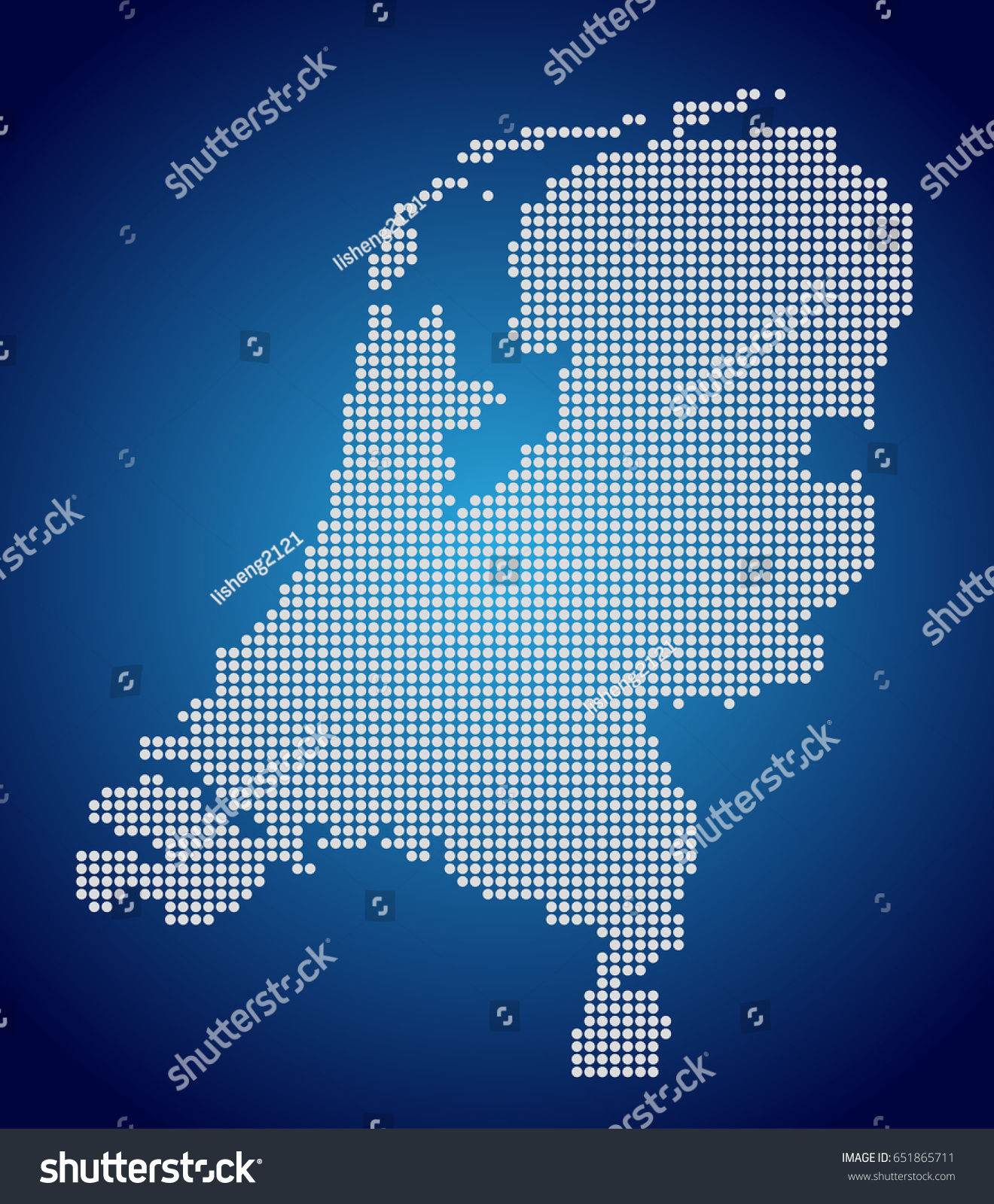Netherlands Map Pixel Stock Vector (Royalty Free) 651865711