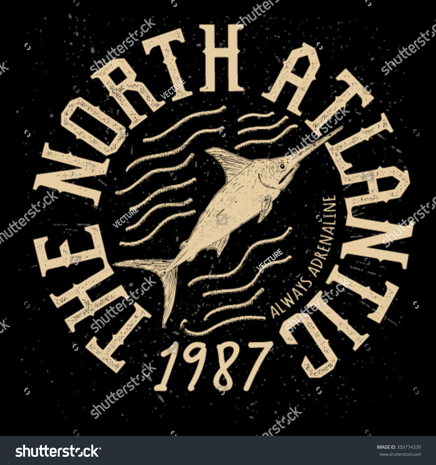 North Atlanticswordfish Logo Workvector Stock Vector (Royalty Free ...