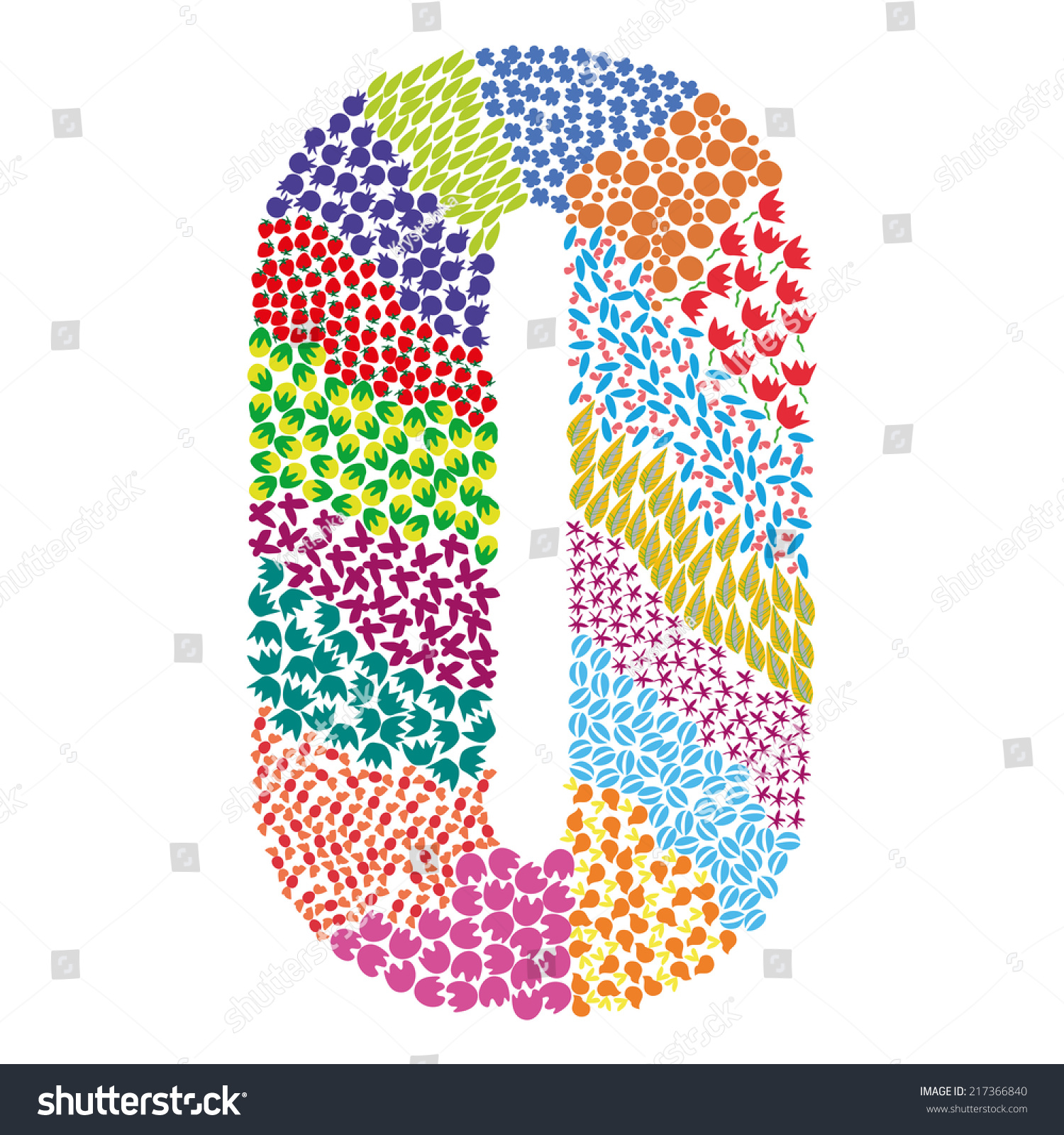 Number Zero Alphabet Stock Vector (Royalty Free) 217366840
