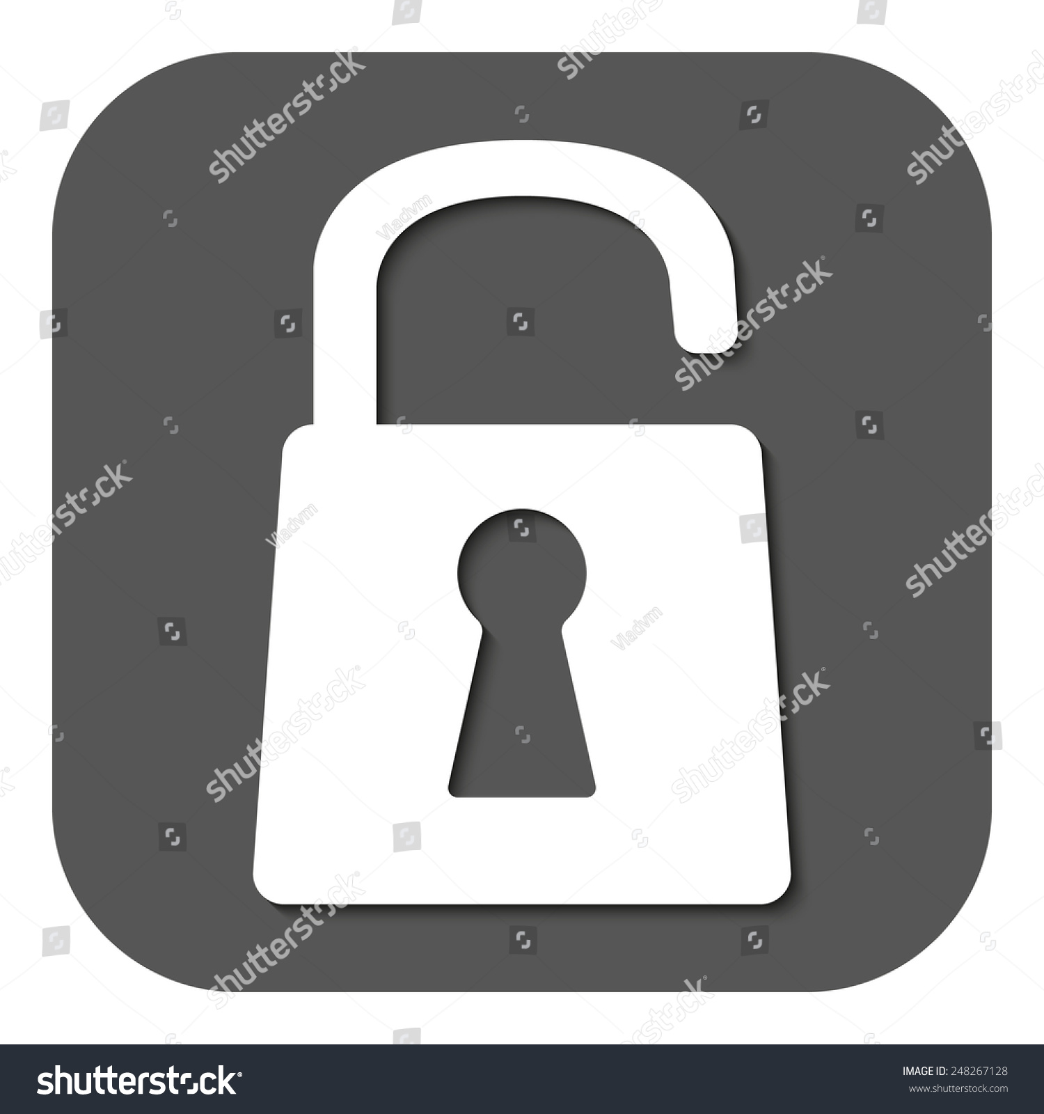 Open Lock Icon Lock Symbol Flat Stock Vector (Royalty Free) 248267128 ...