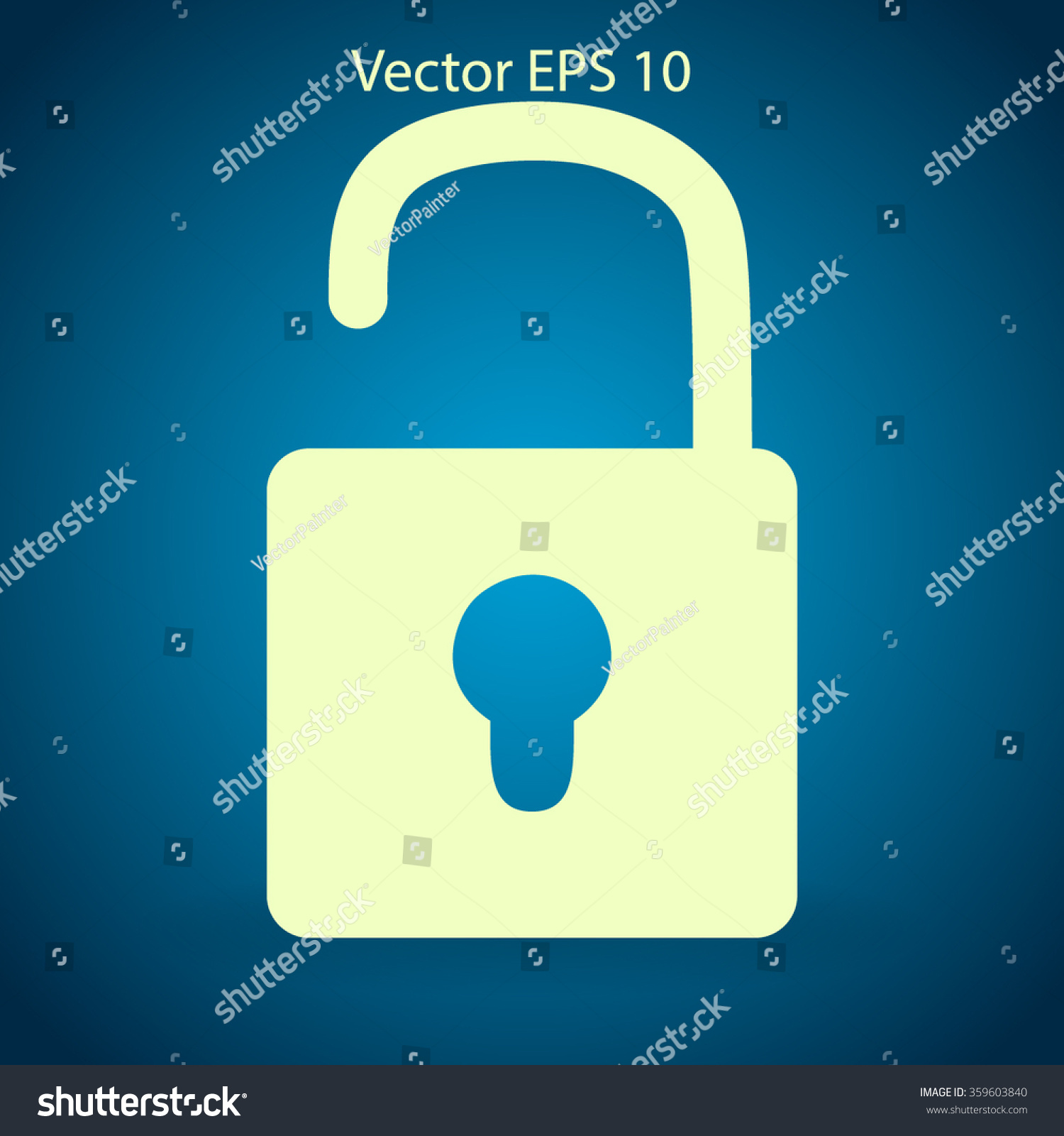 Padlock Vector Illustration Stock Vector (Royalty Free) 359603840 ...