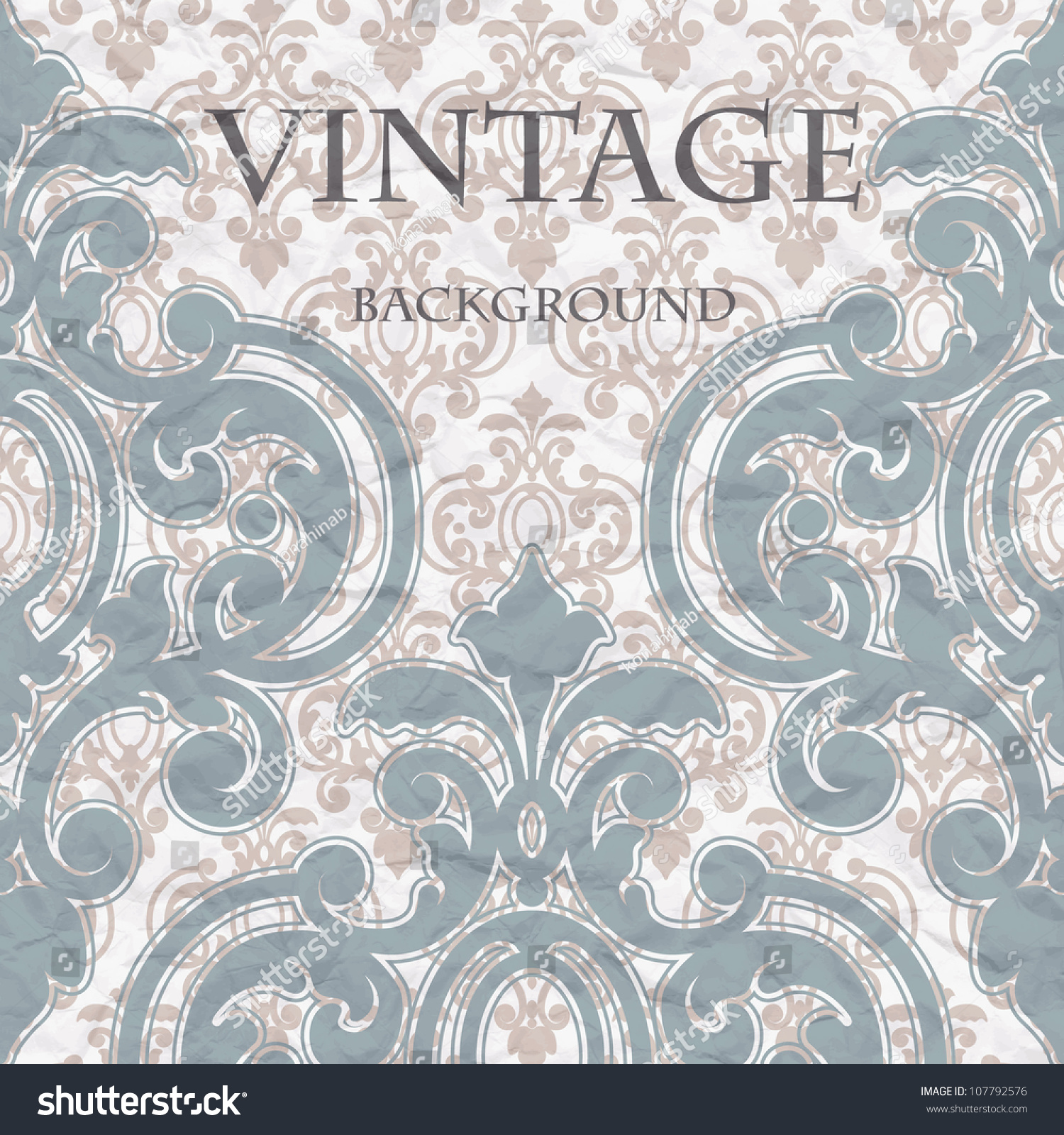Pattern On Vintage Background Stock Vector (Royalty Free) 107792576 ...