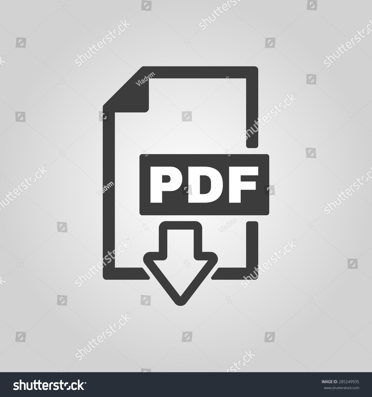 El icono PDF. Símbolo de formato: vector de stock (libre de regalías ...