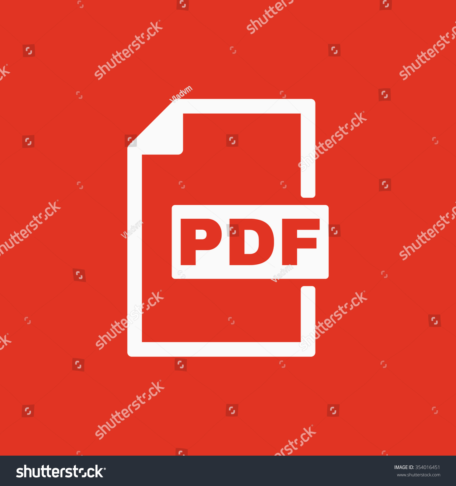 Vektor Stok Pdf Icon File Format Symbol Flat (Tanpa Royalti) 354016451 ...