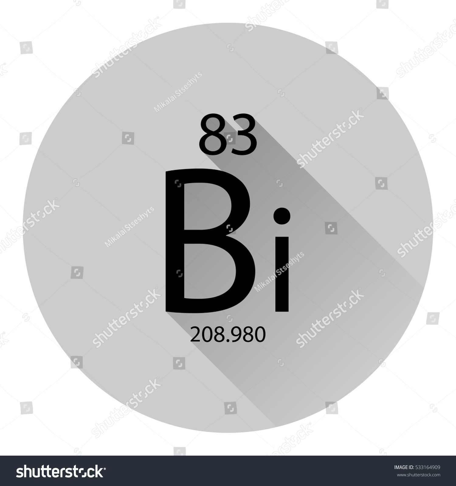 Vektor Stok Periodic Table Element Bismuth Basic Properties (Tanpa ...