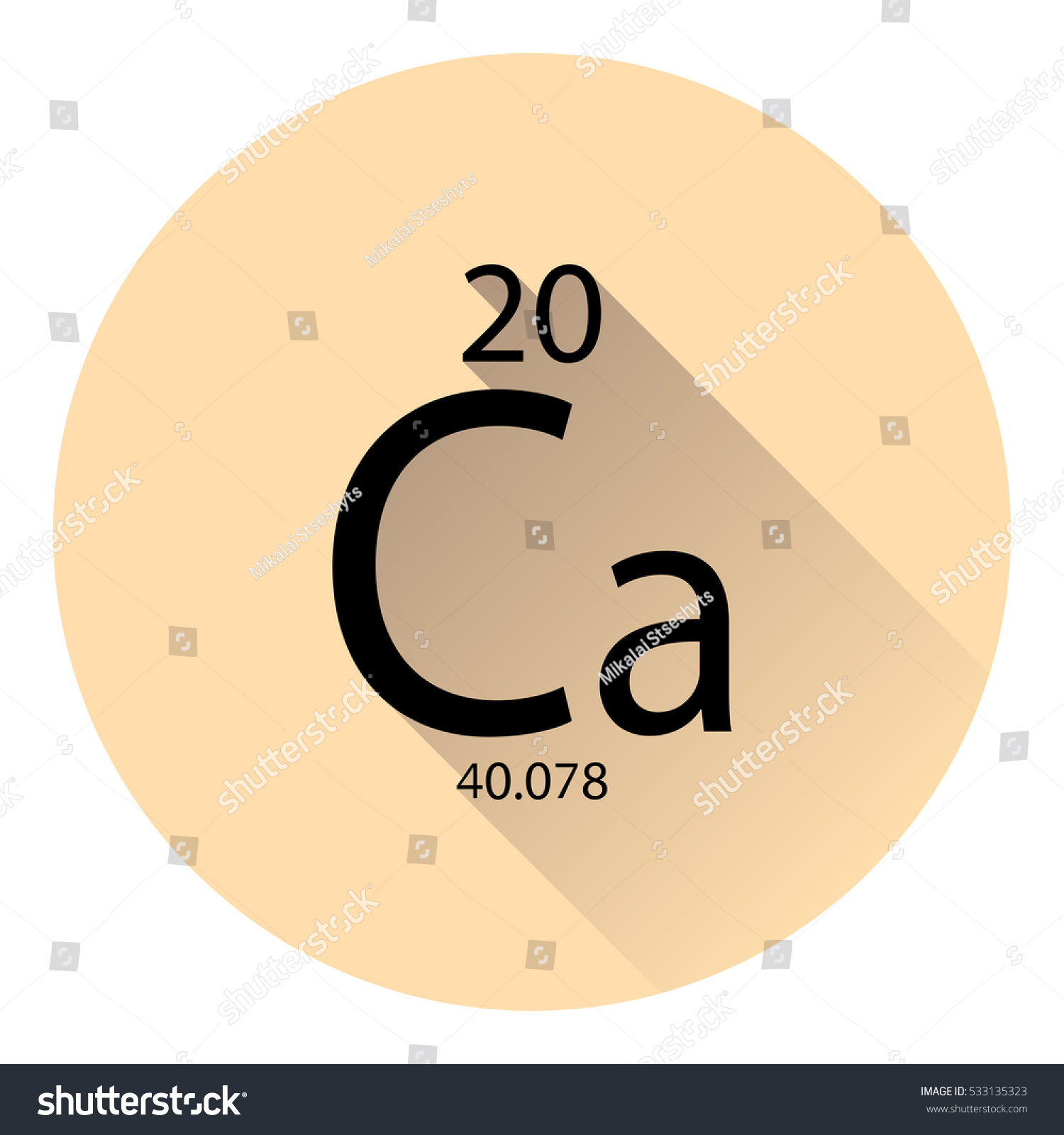 Periodic Table Element Calcium Basic Properties Stock Vector (Royalty ...