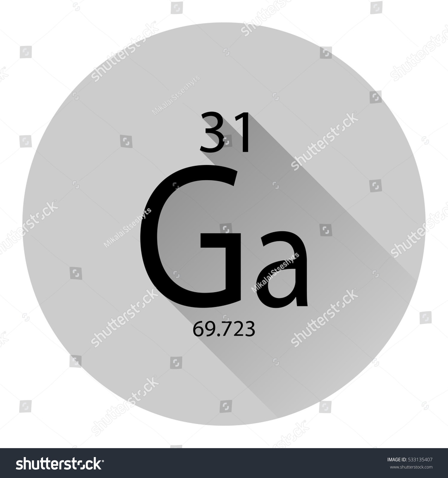 Periodic Table Element Gallium Basic Properties: vector de stock (libre de regalías) 533135407 ...
