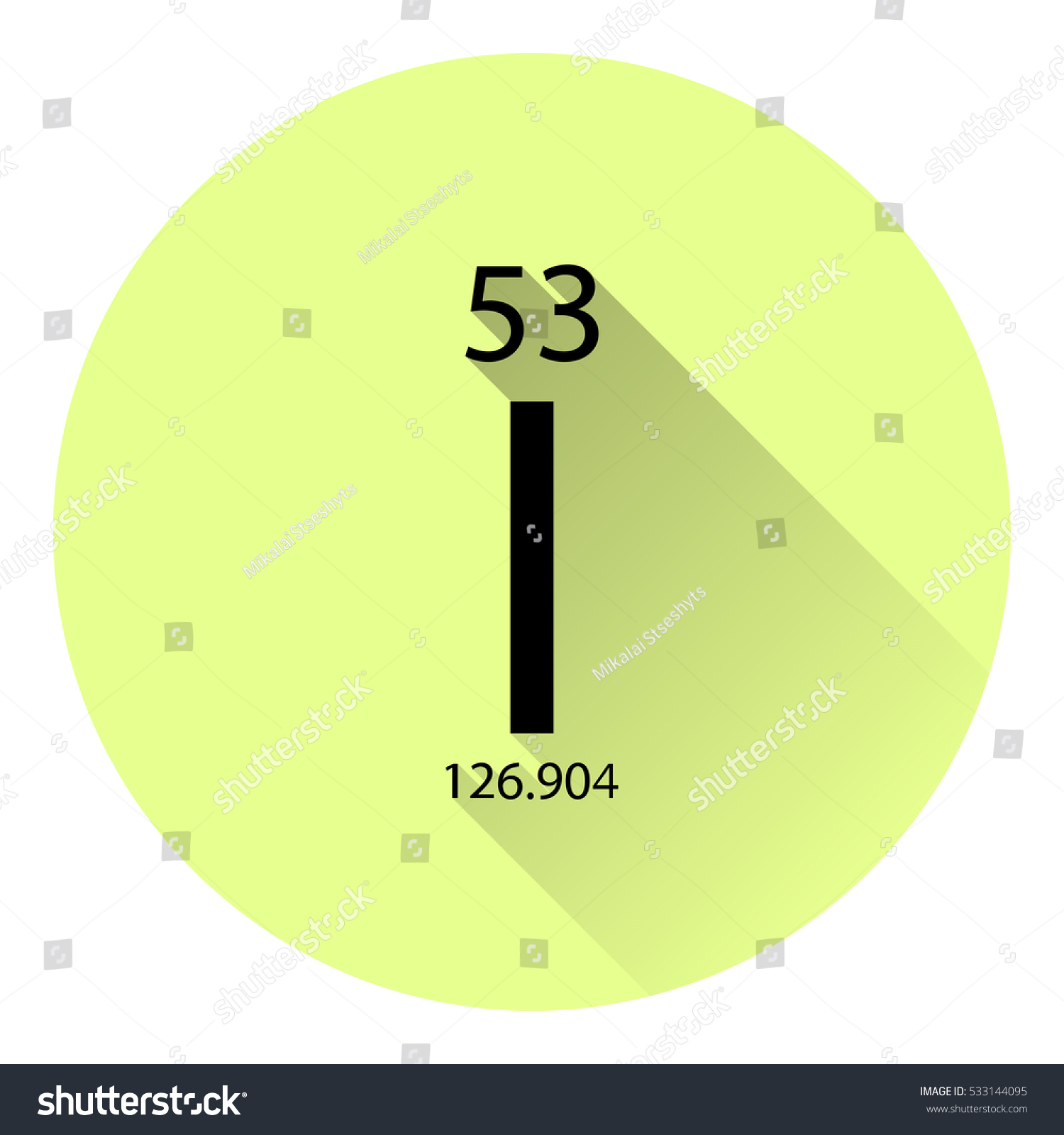 Periodic Table Element Iodine Basic Properties Stock Vector (Royalty ...