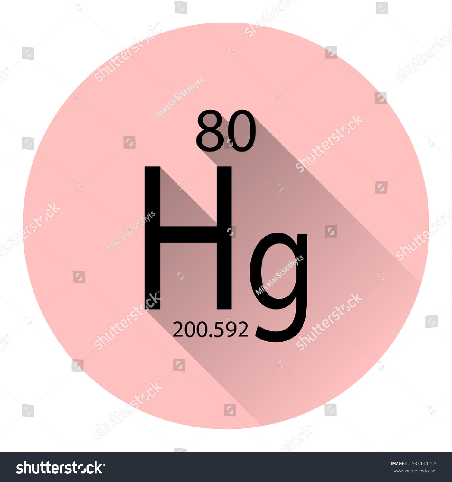 Periodic Table Element Mercury Basic Properties Stock Vector (Royalty ...