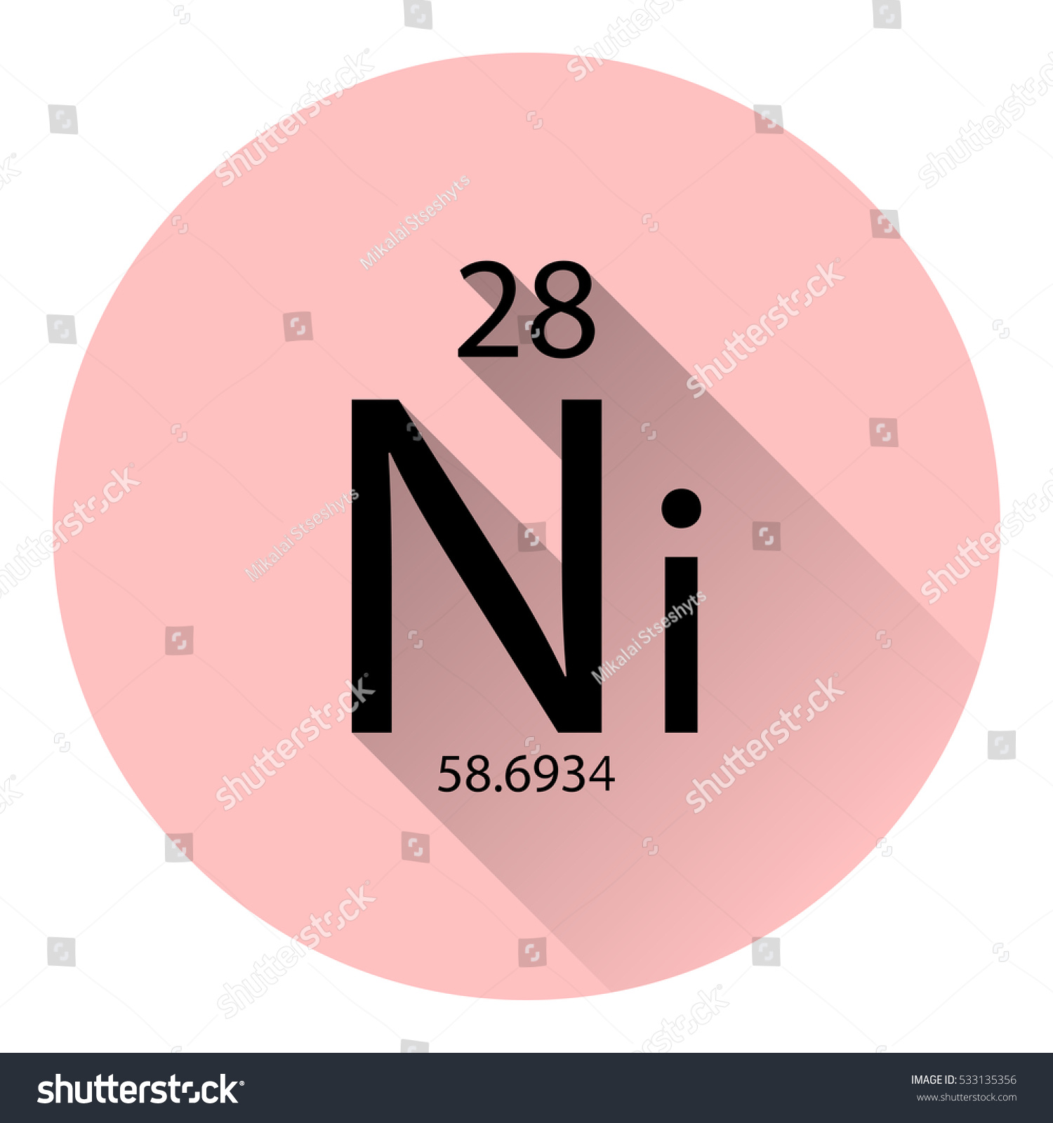 Periodic Table Element Nickel Basic Properties Stock Vector (Royalty ...