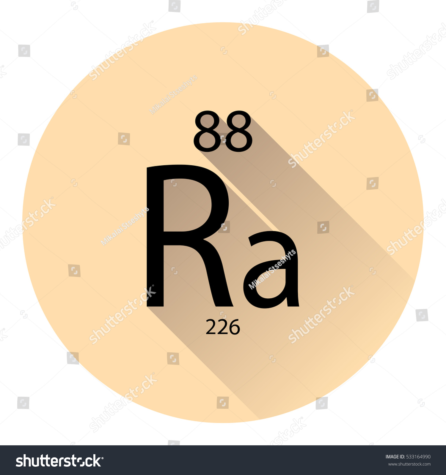 Periodic Table Element Radium Basic Properties Stock Vector (Royalty ...