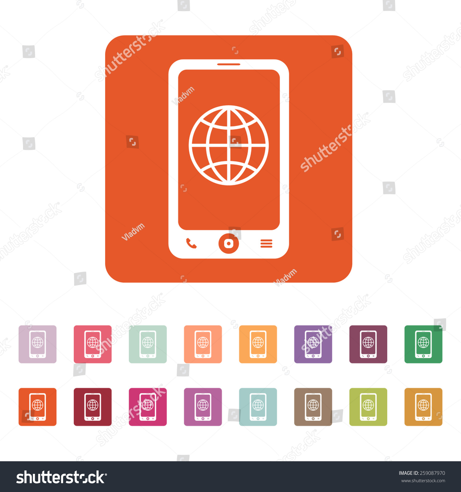 Phone Icon Network Symbol Flat Vector: เวกเตอร์สต็อก (ปลอดค่าลิขสิทธิ์ ...