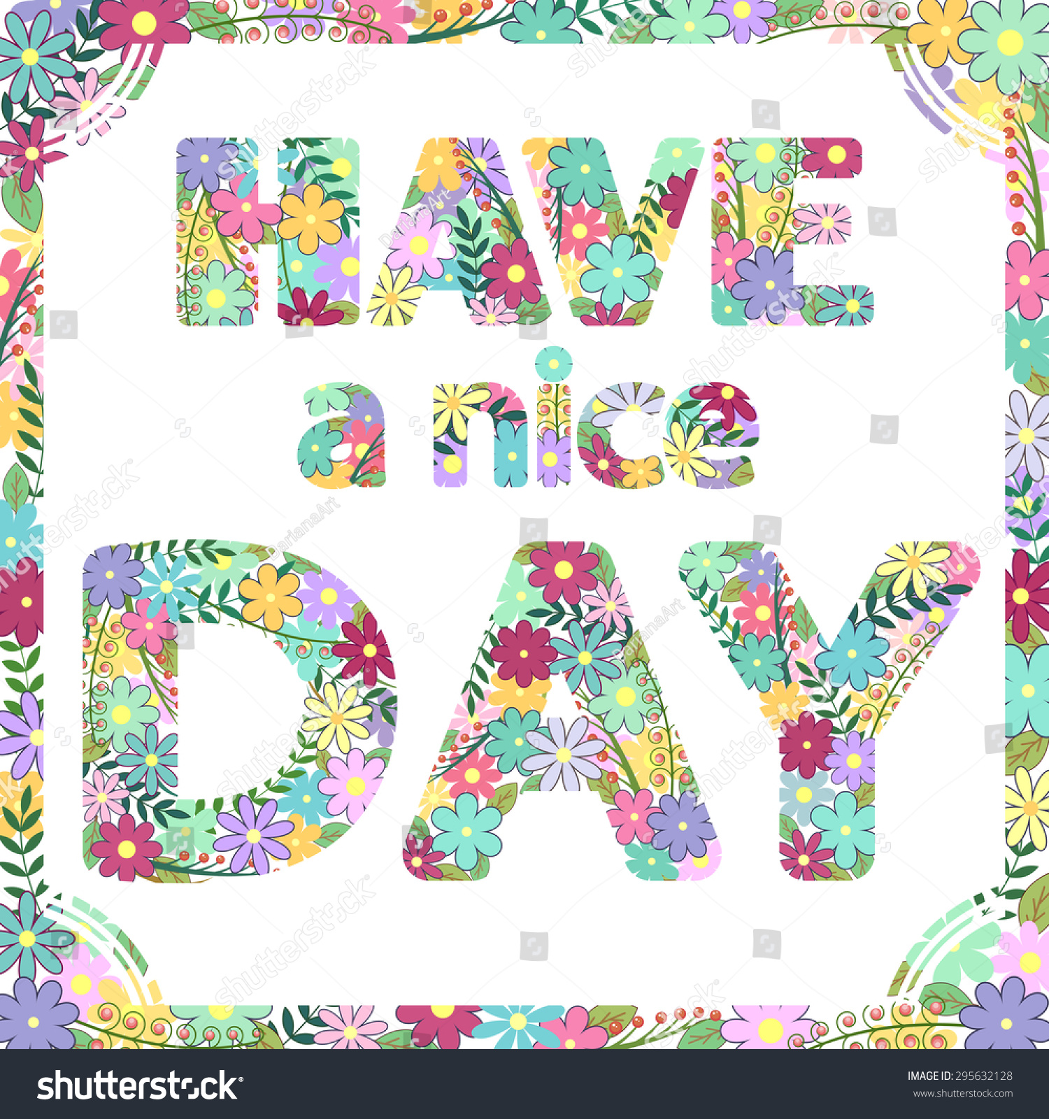 Phrase Have Nice Day Vector Illustration Stock Vector (Royalty Free ...