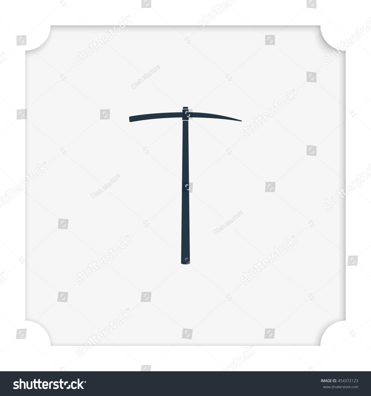 Pick Icon Pickaxe Flat Symbol Stock Vector (Royalty Free) 454372123 ...