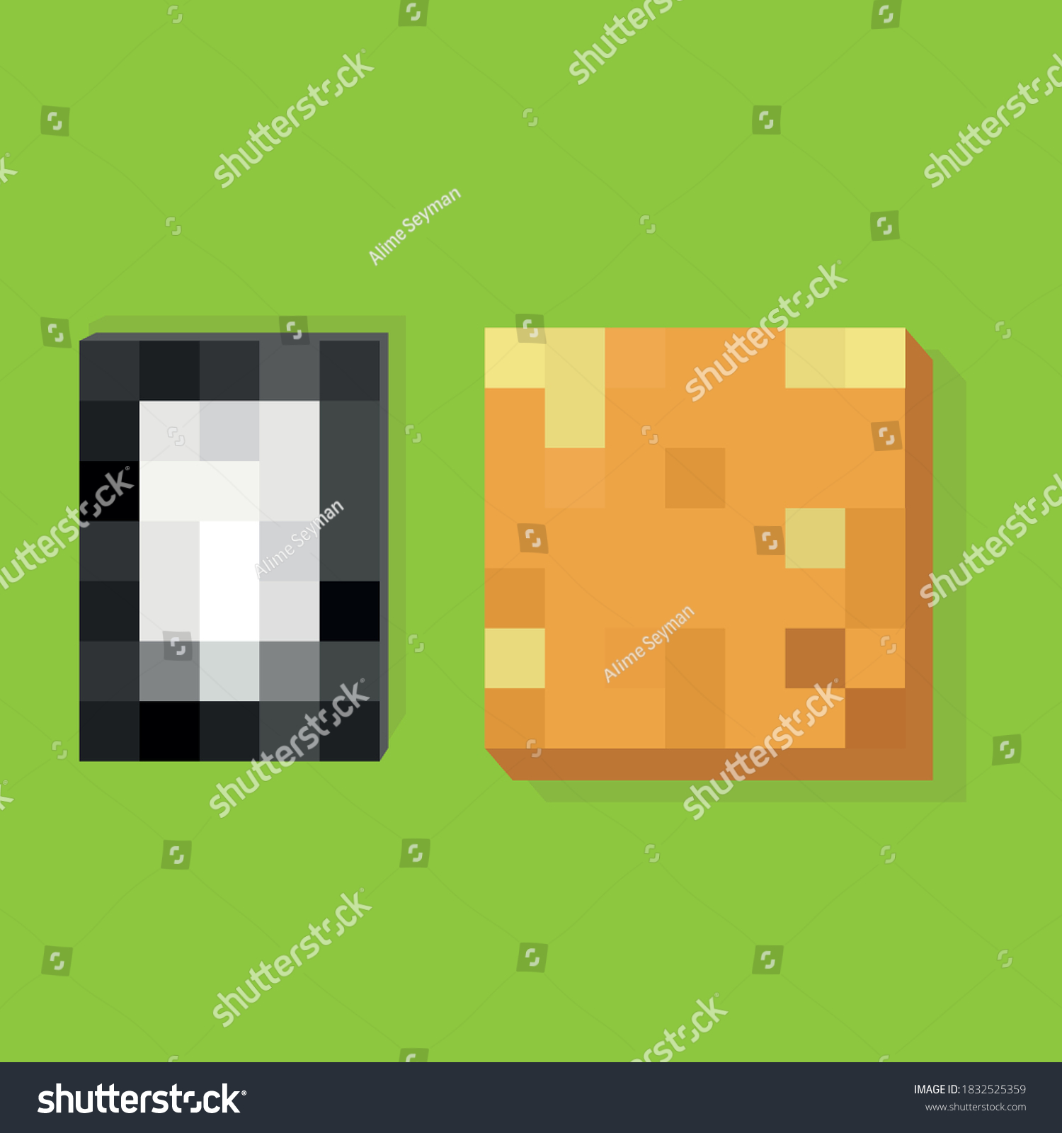 Pixel Art Square Box: Vector có sẵn (miễn phí bản quyền) 1832525359 ...