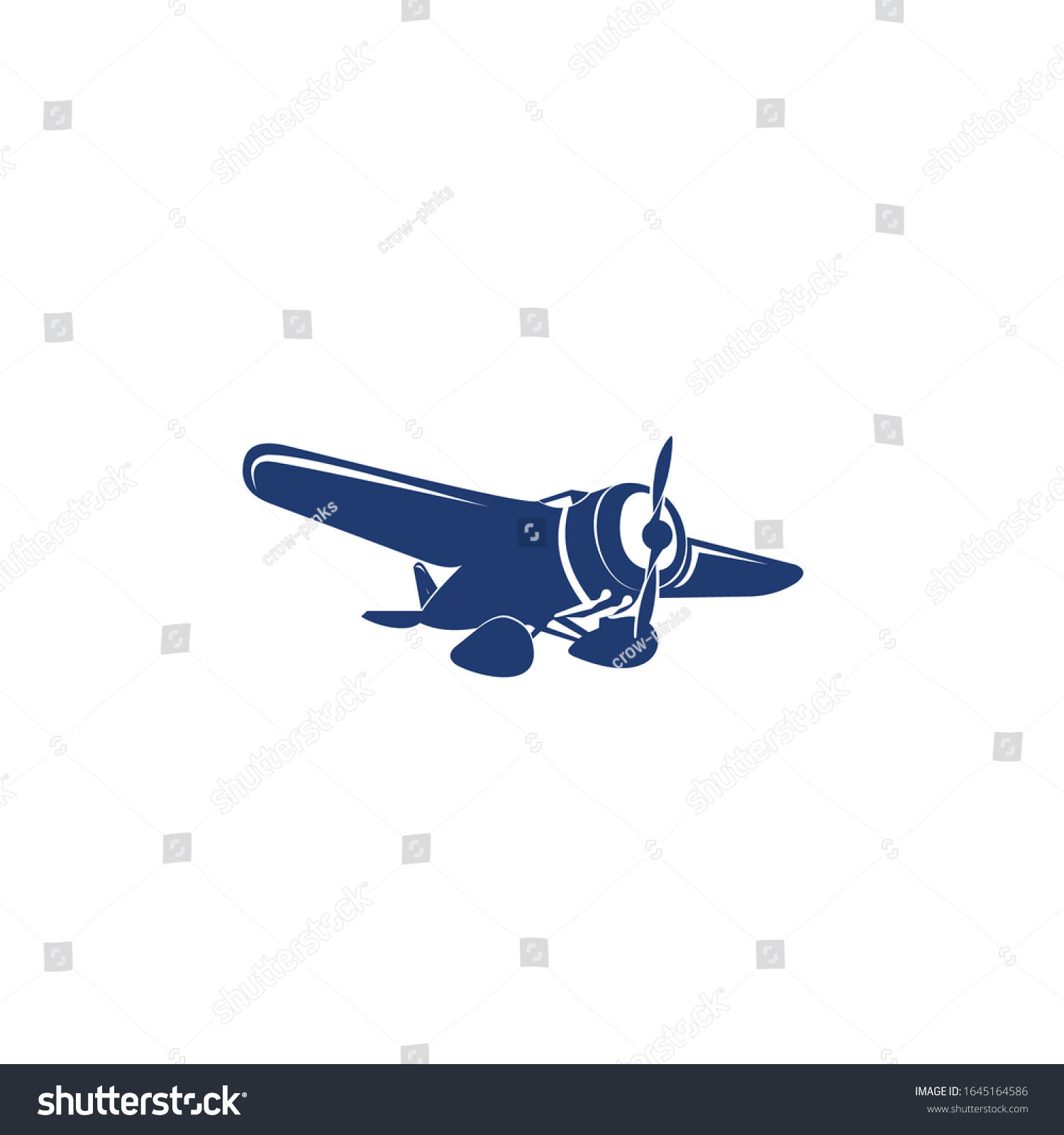 Plane Design Logo Vector Icon Stock Vector (Royalty Free) 1645164586 ...