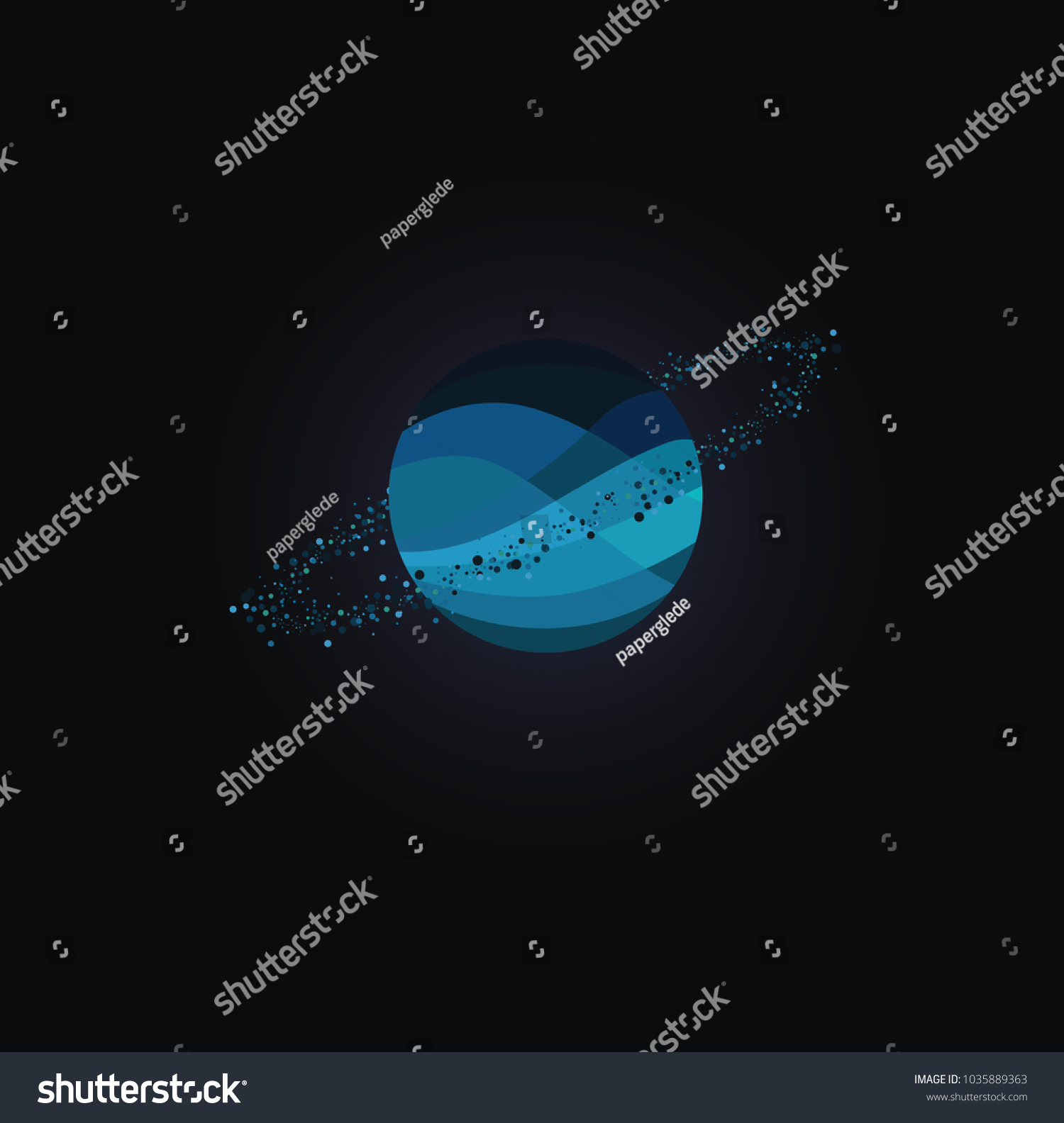 Planet Uranus Vector Stylized Illustration Stock Vector (Royalty Free ...