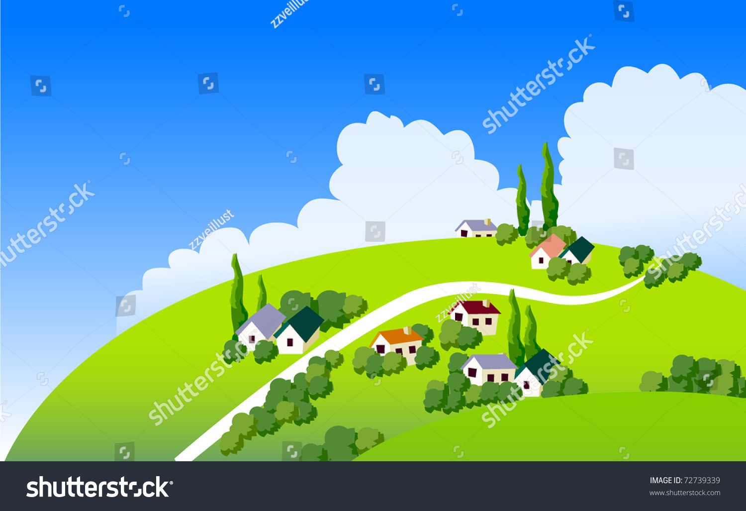 Provinces Scenery Stock Vector (Royalty Free) 72739339 | Shutterstock
