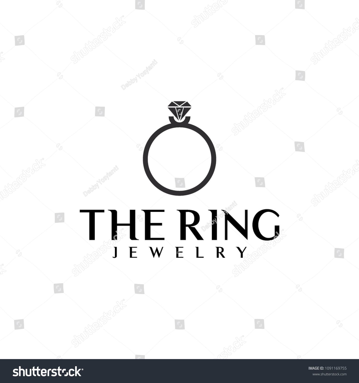 Ring Logo Design Stock Vector (Royalty Free) 1091169755