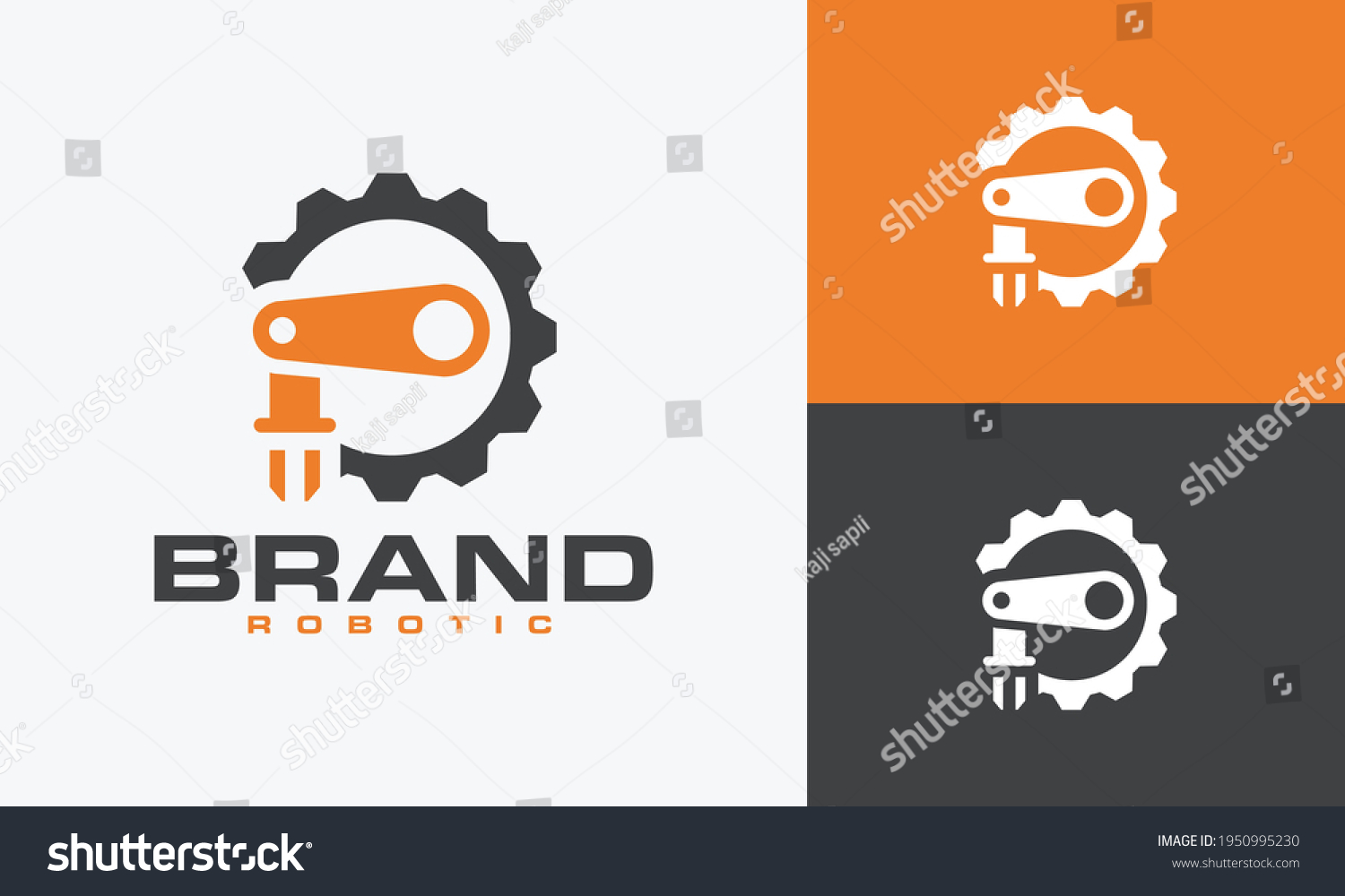 Robotic Gear Logo Setting Stock Vector (Royalty Free) 1950995230