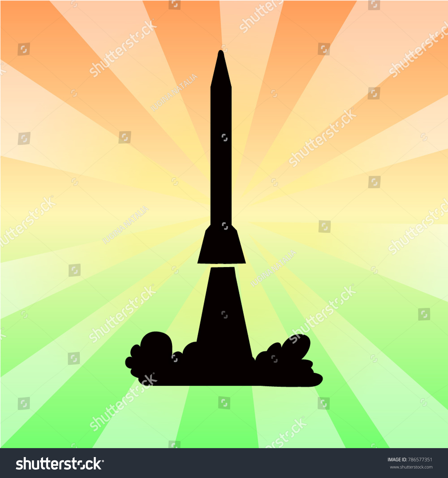 Rocket Abstract Vector Illustration Stock Vector (Royalty Free ...