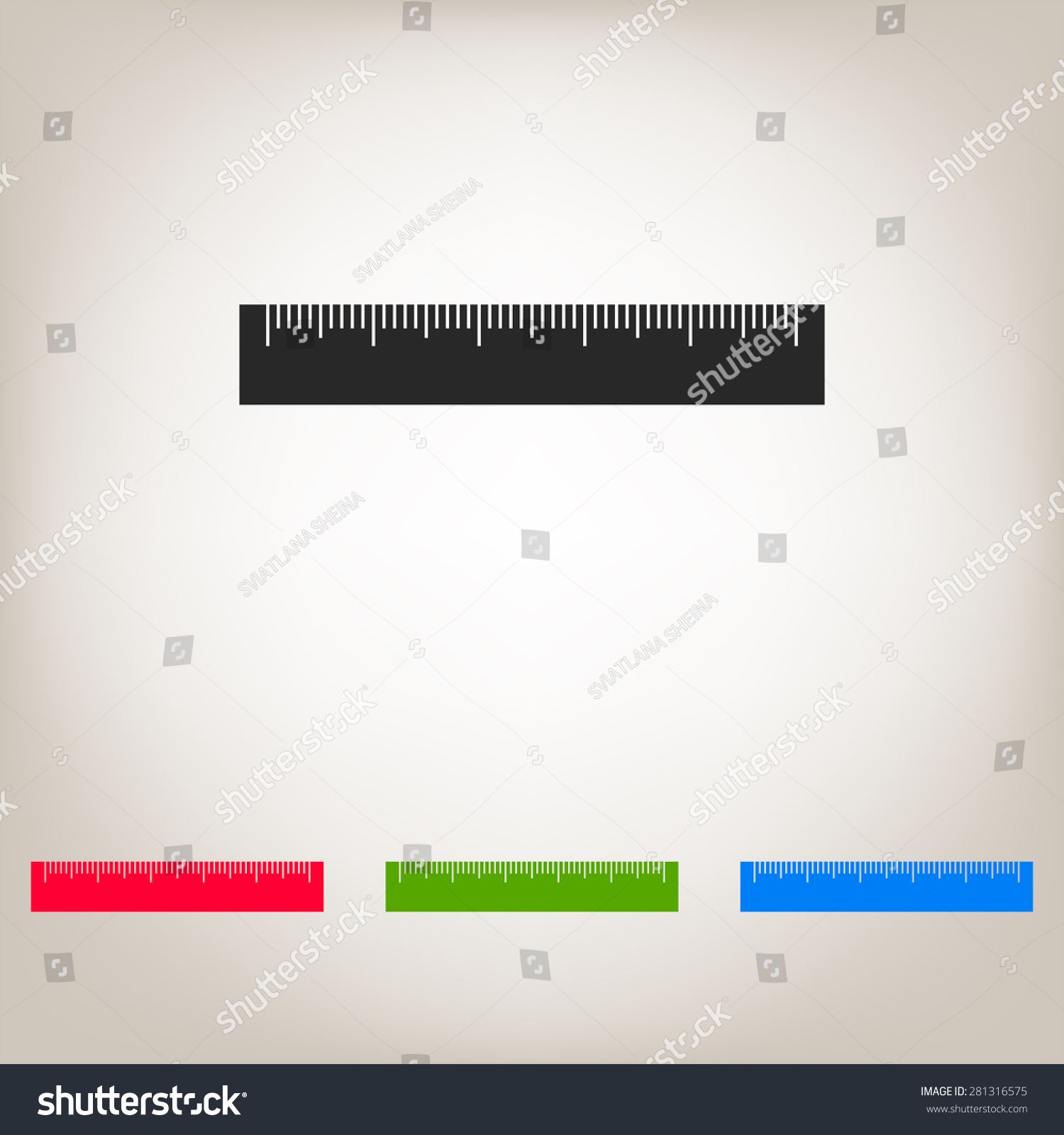 Ruler Icon Stock Vector (Royalty Free) 281316575