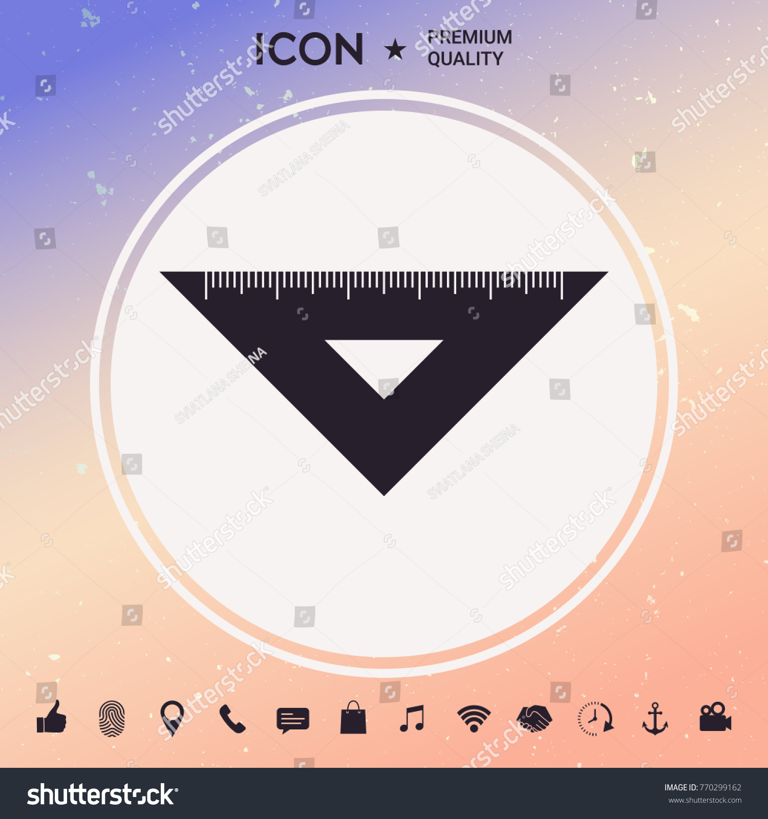 Ruler Triangle Icon Stock Vector (Royalty Free) 770299162 | Shutterstock