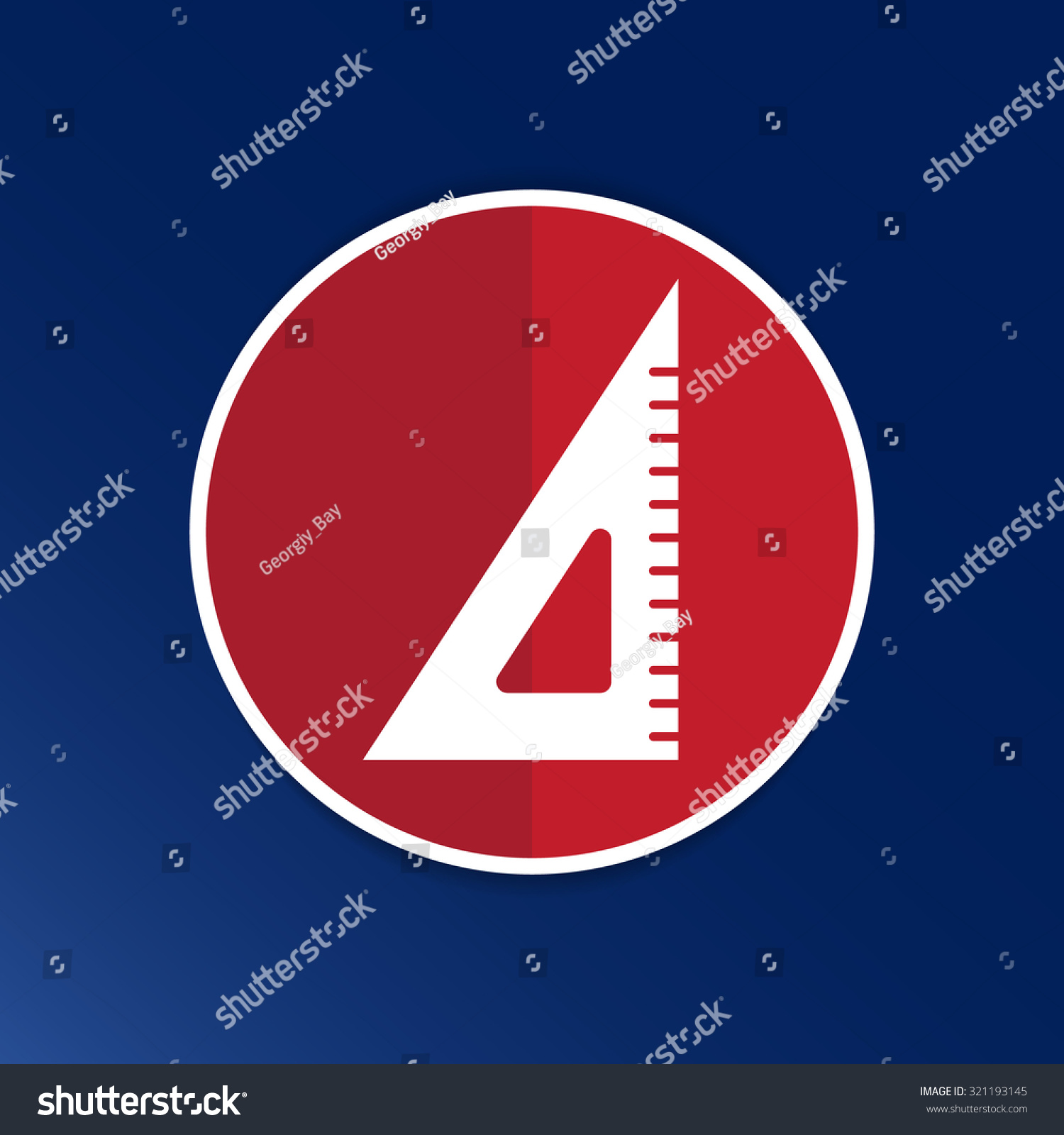 Ruler Triangle Icon Button Logo Symbol Stock Vector (Royalty Free ...