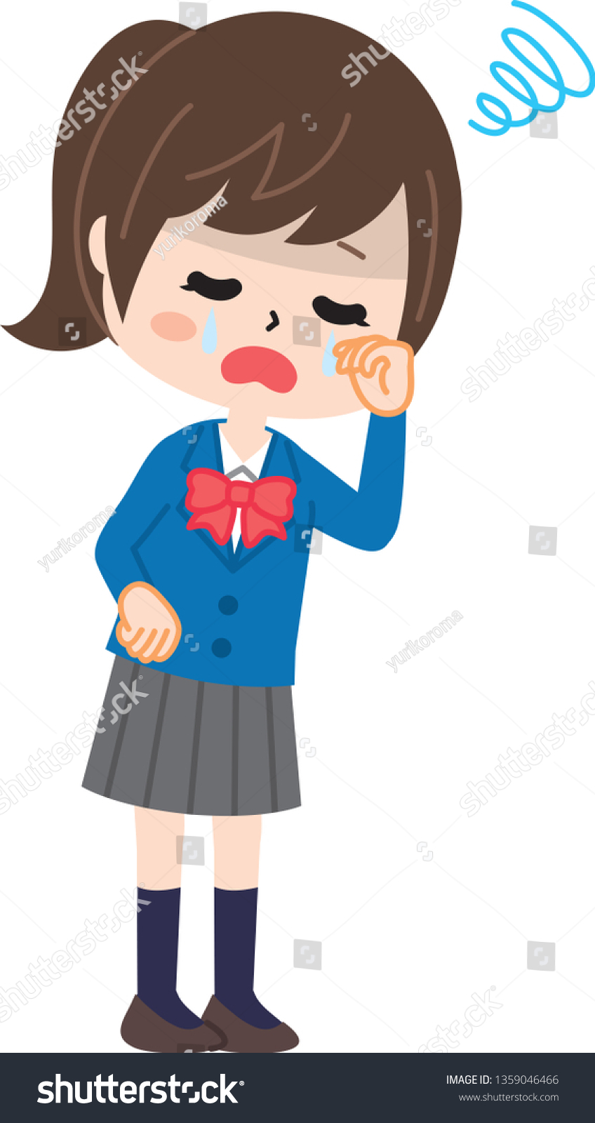 Sad Student Stock Vector (Royalty Free) 1359046466 | Shutterstock