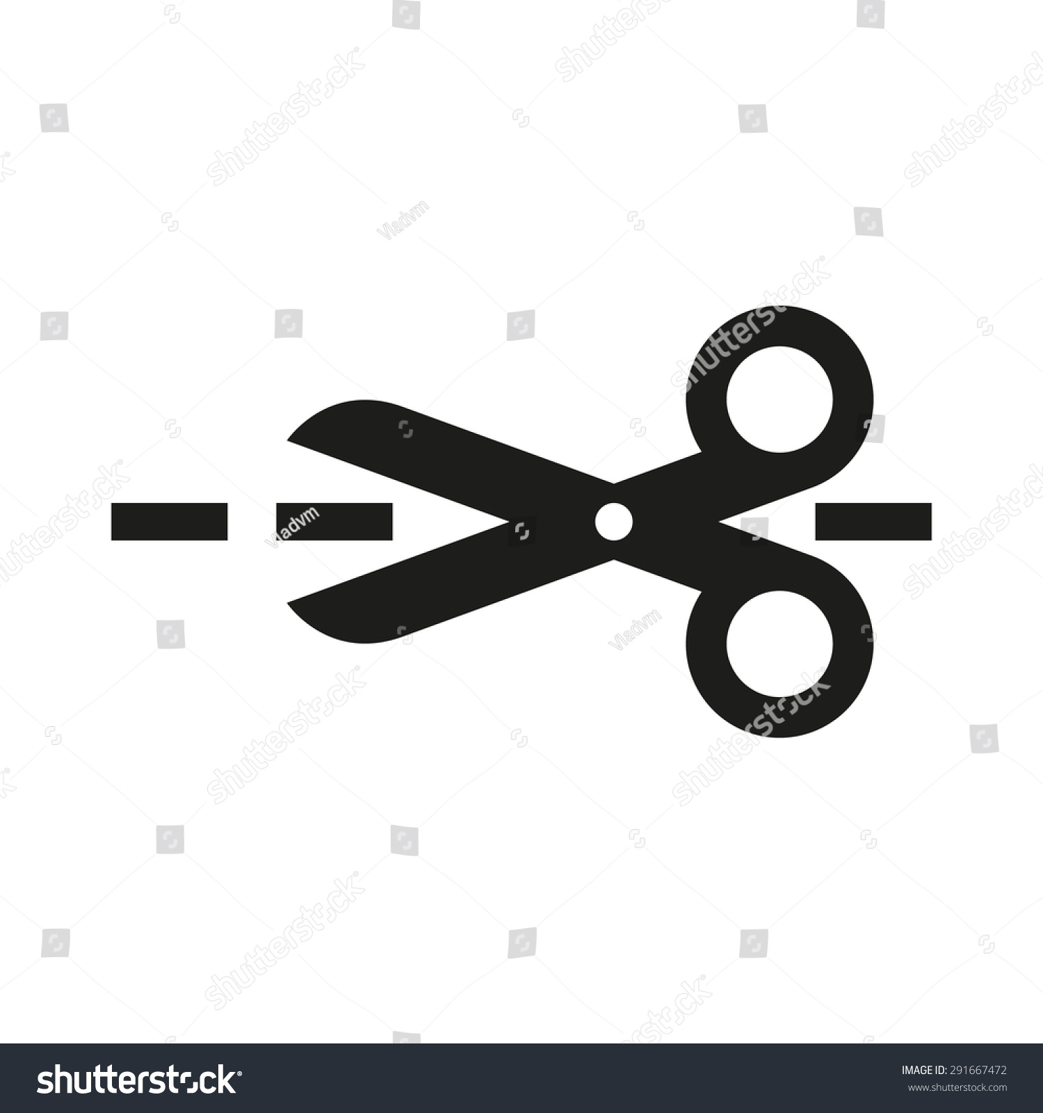 Scissors Icon Cut Here Symbol Flat 스톡 벡터(사용료 없음) 291667472 - Shutterstock