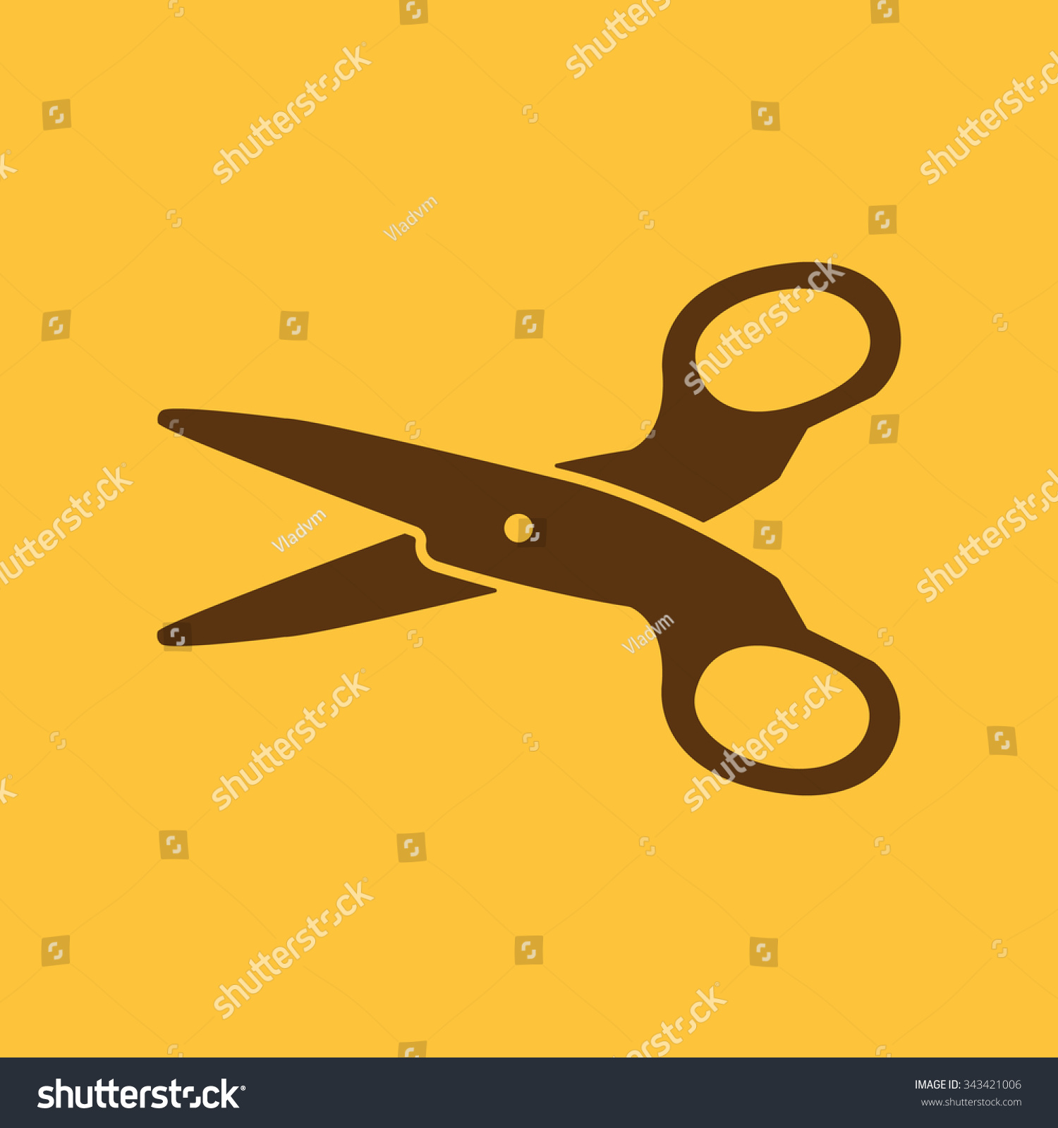 Scissors Icon Scissors Symbol Flat Vector: vector de stock (libre de ...