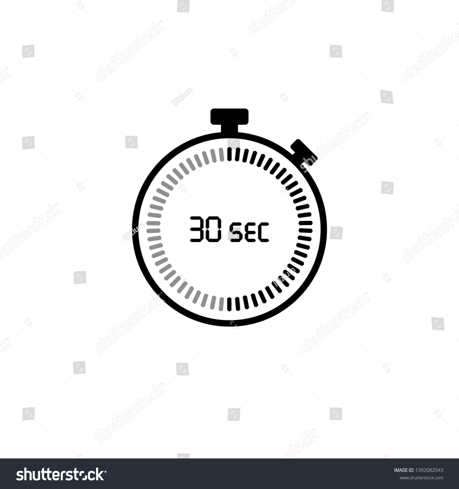 30 Seconds Stopwatch Vector Icon Digital Stock Vector (Royalty Free ...
