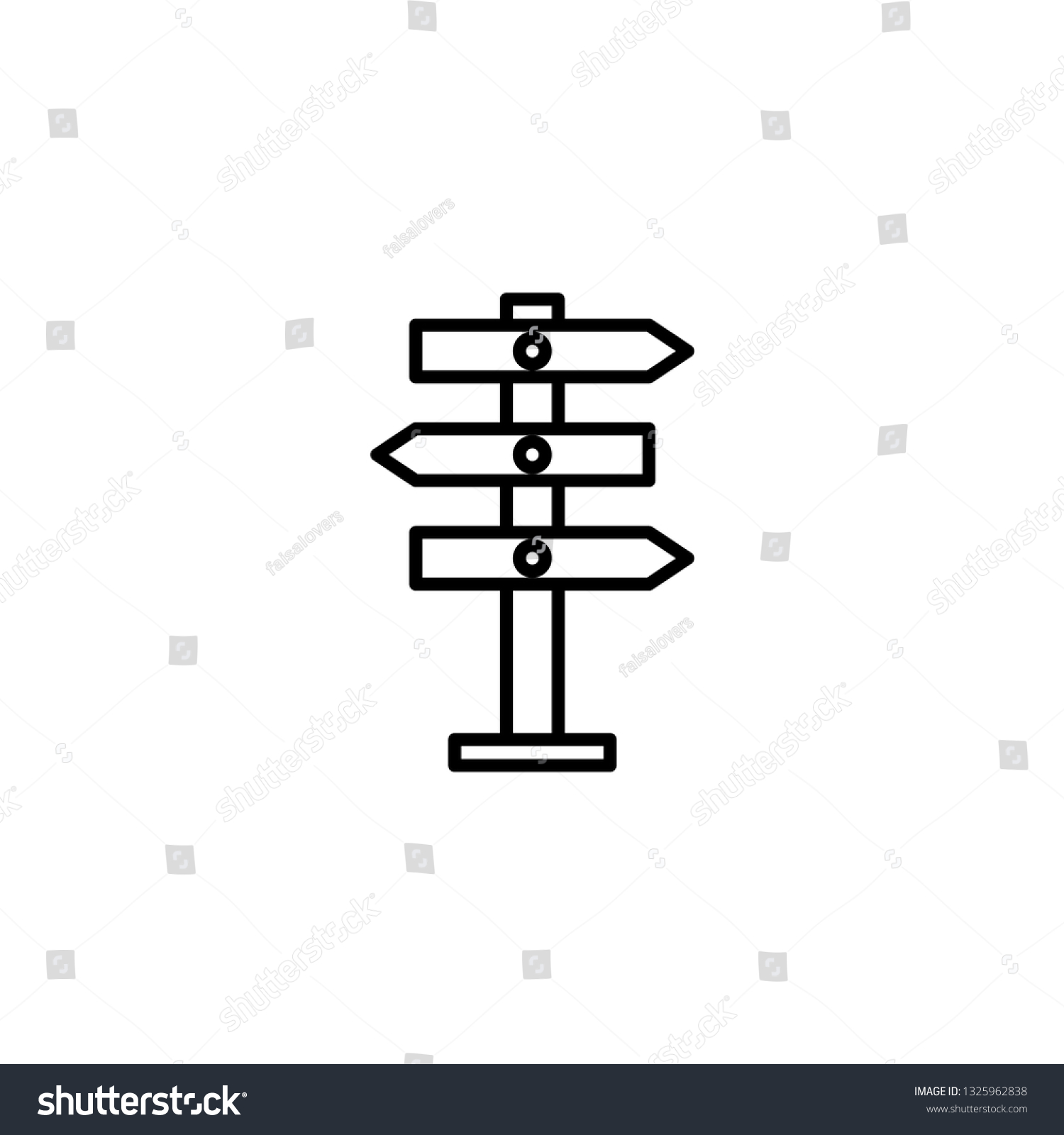 Sign Post Icon Stock Vector (Royalty Free) 1325962838 | Shutterstock