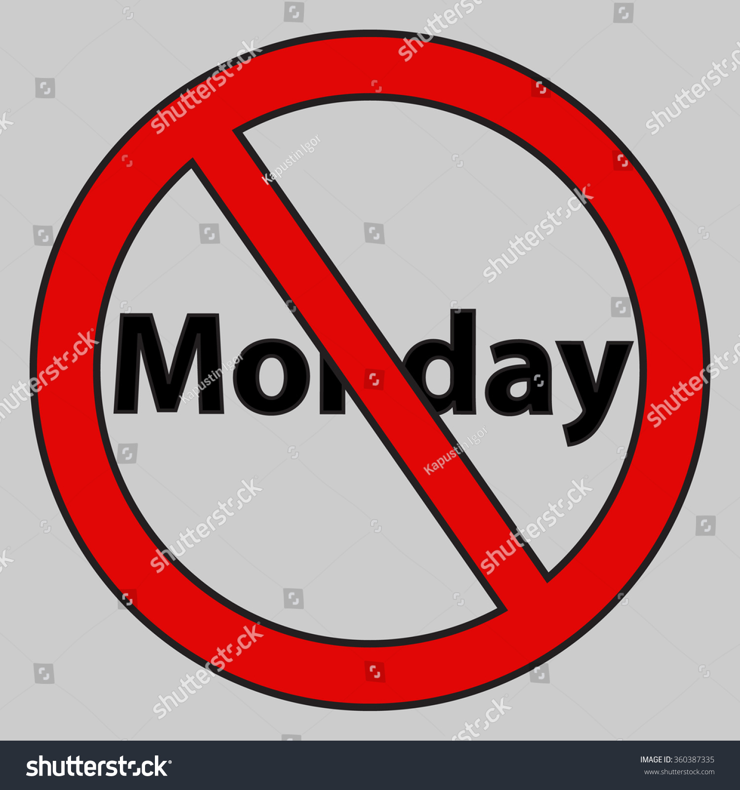 Sign Stop Monday Stock Vector (Royalty Free) 360387335 | Shutterstock